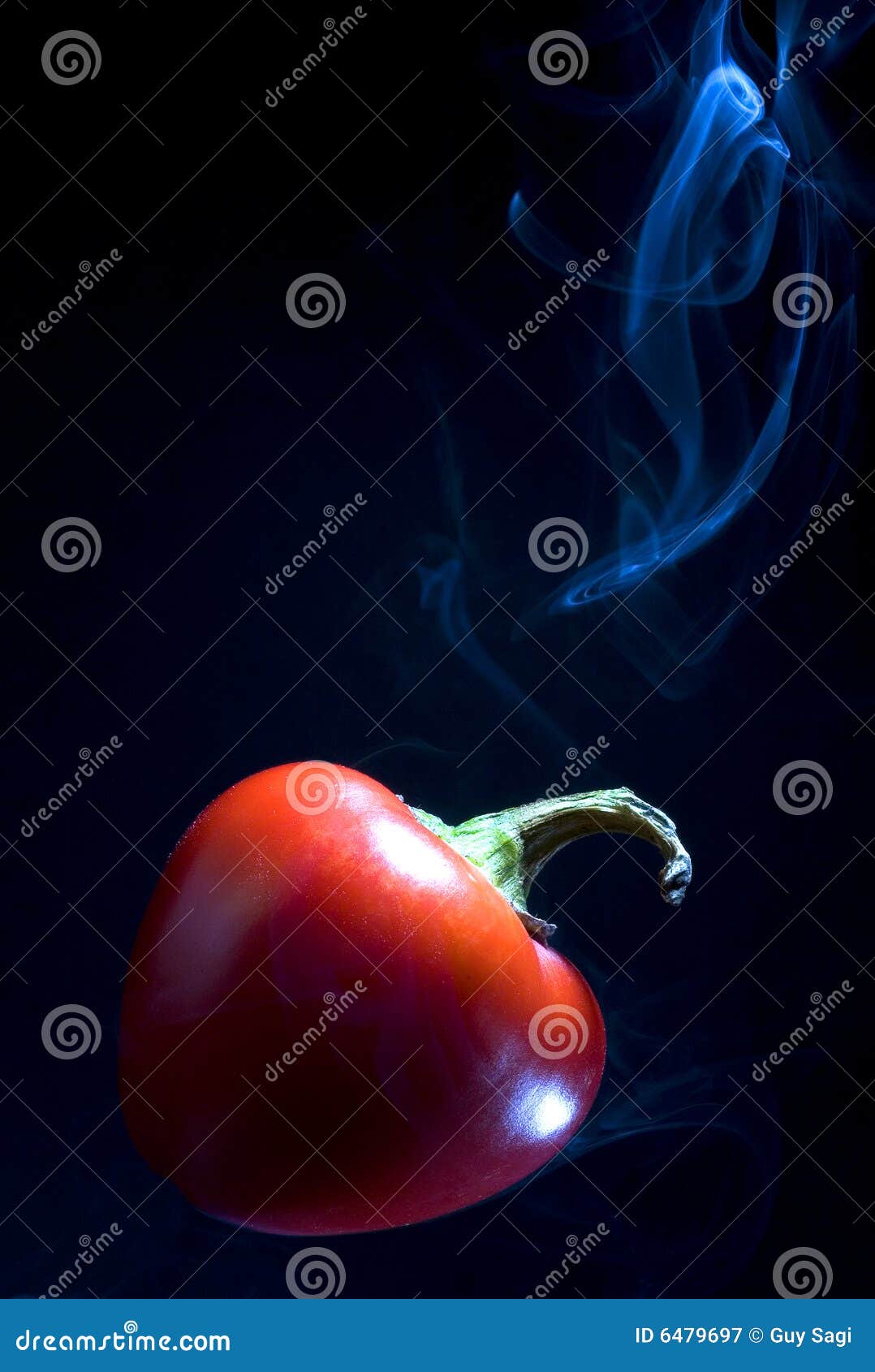Smoking hot red pepper stock image. Image of spicy, stem - 6479697