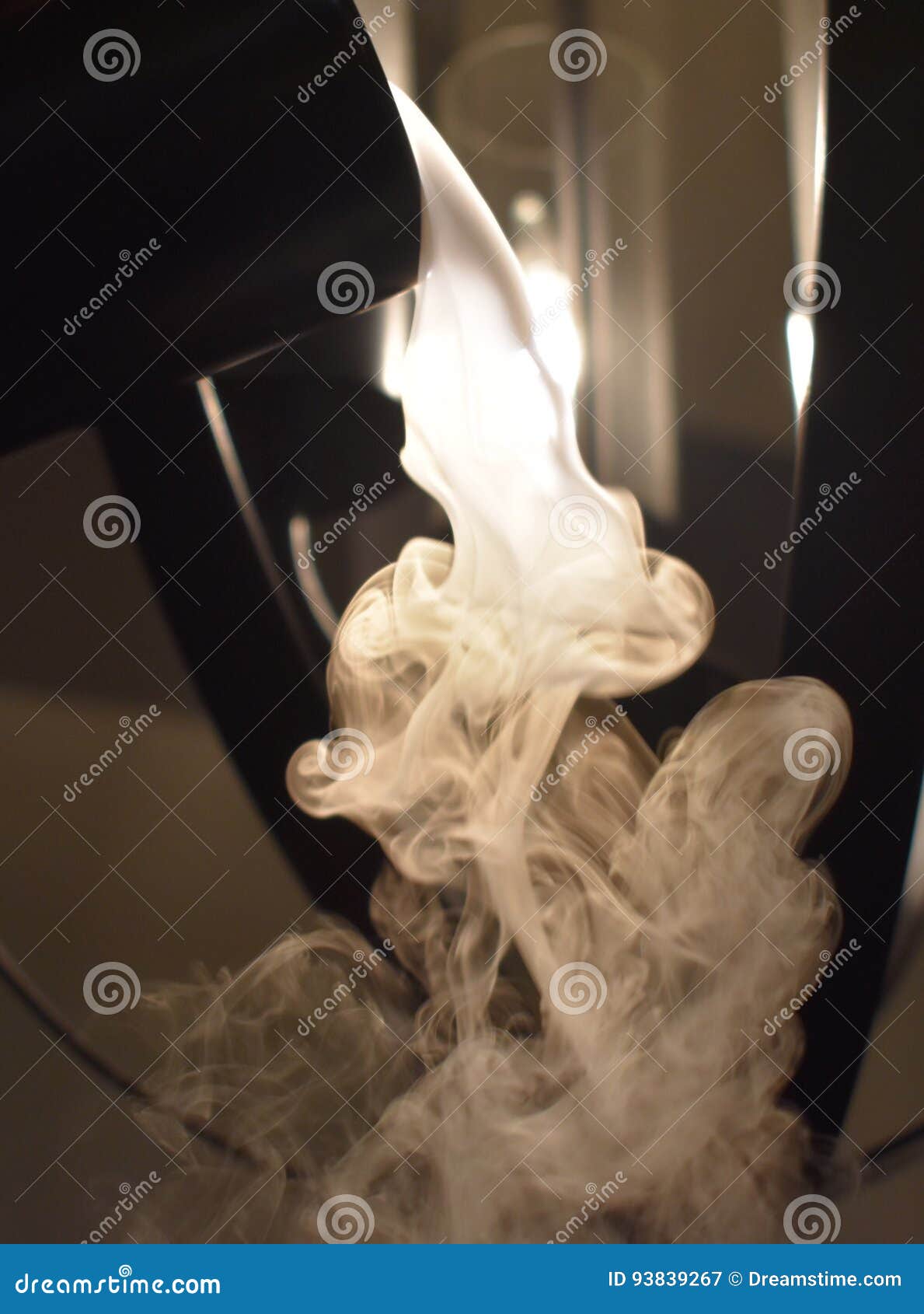 Smoking Ice stock image. Image of pouring, smoke, light - 93839267