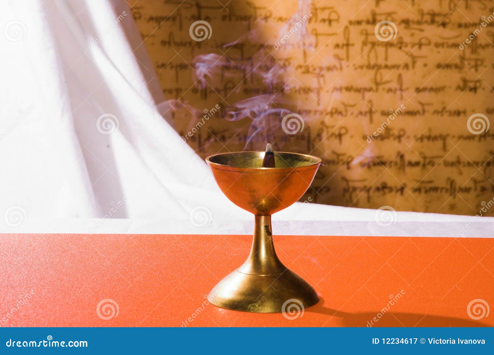 Smoking insence cone stock image. Image of cone, magical - 12234617
