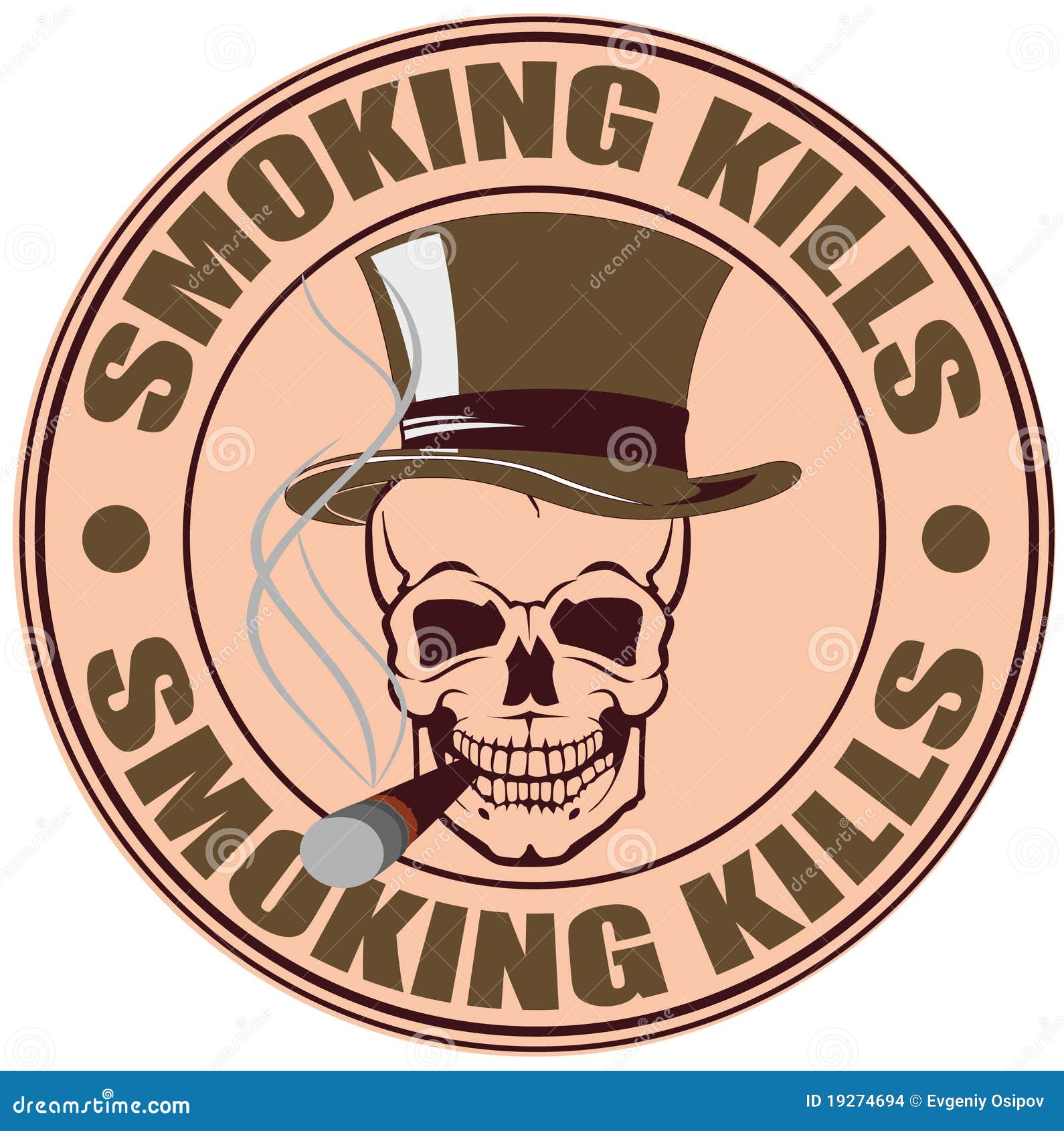 SMOKING KILLS stock vector. Illustration of ashes, danger - 19274694