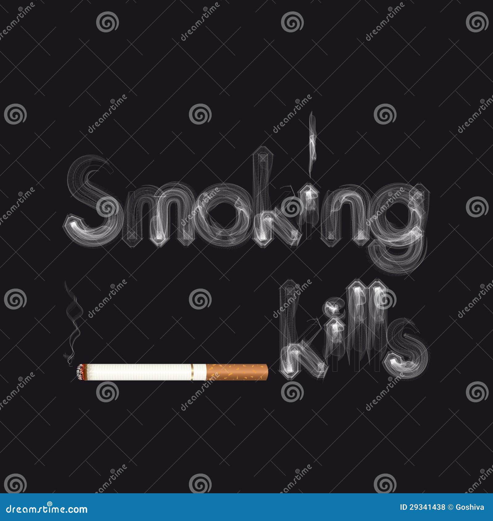 Smoking kills stock vector. Illustration of smoke, lung - 29341438