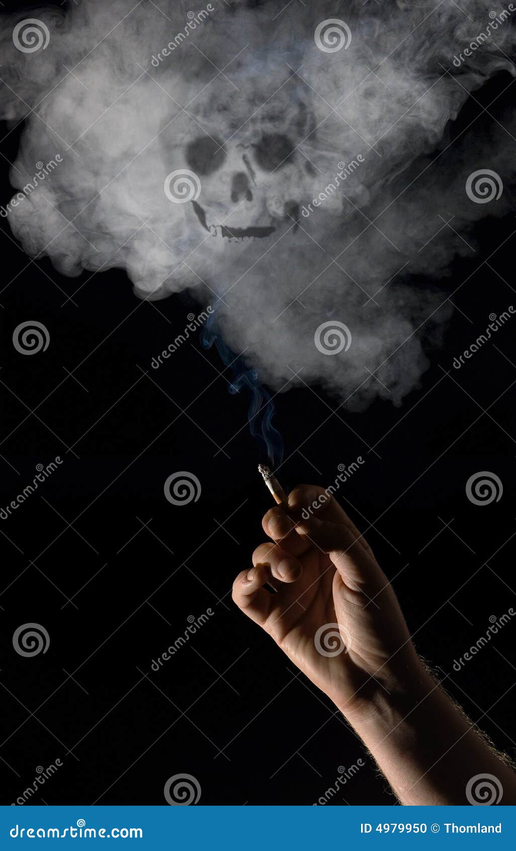 Smoking kills! stock photo. Image of cancer, skull, cigarette - 4979950