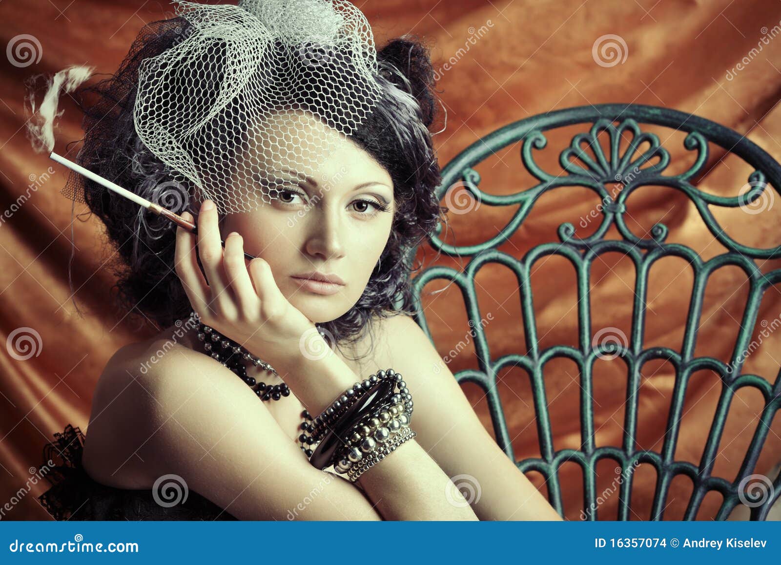 Smoking Lady Stock Images - Image: 16357074