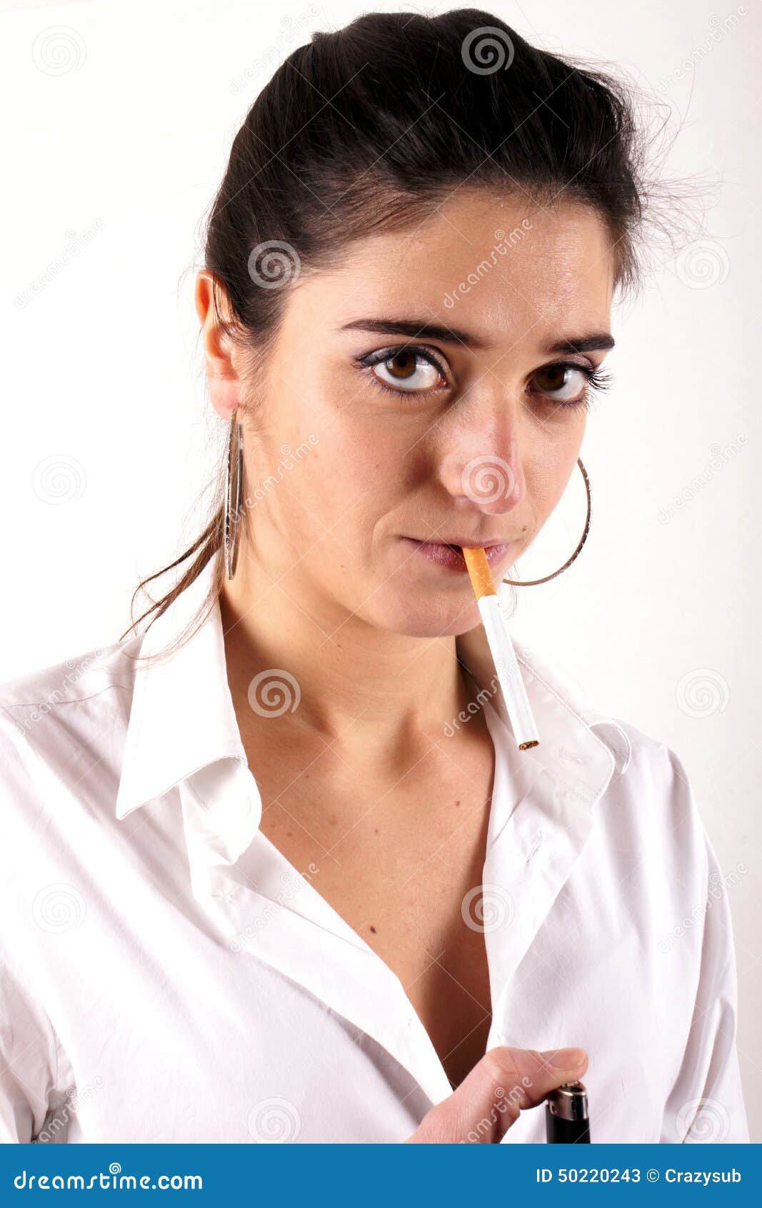 Smoking lady stock image. Image of elegance, face, fashion - 50220243