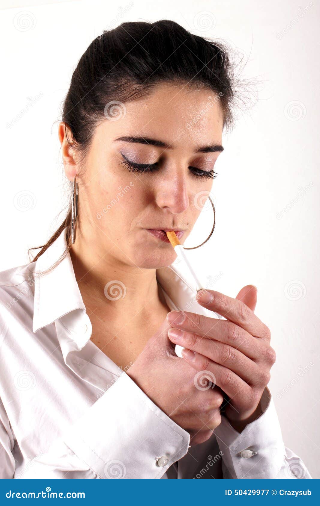Smoking lady stock image. Image of person, style, portrait - 50429977