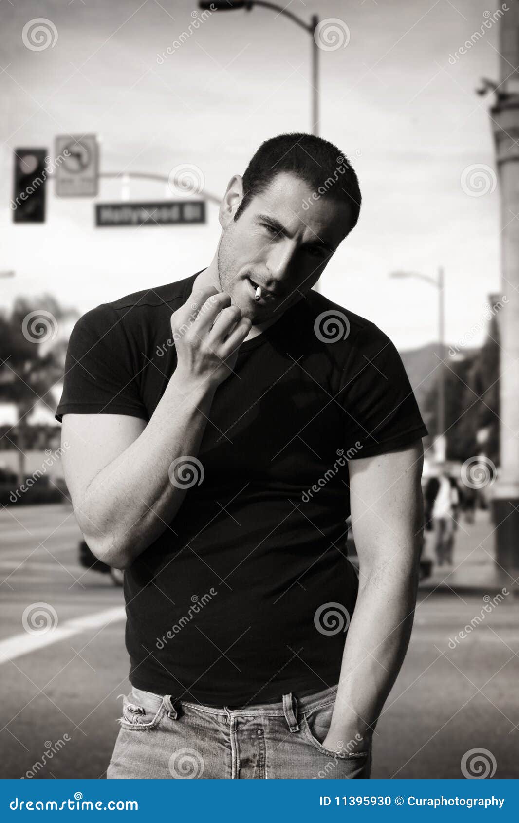 Smoking Man stock photo. Image of cigarrette, attractive - 11395930
