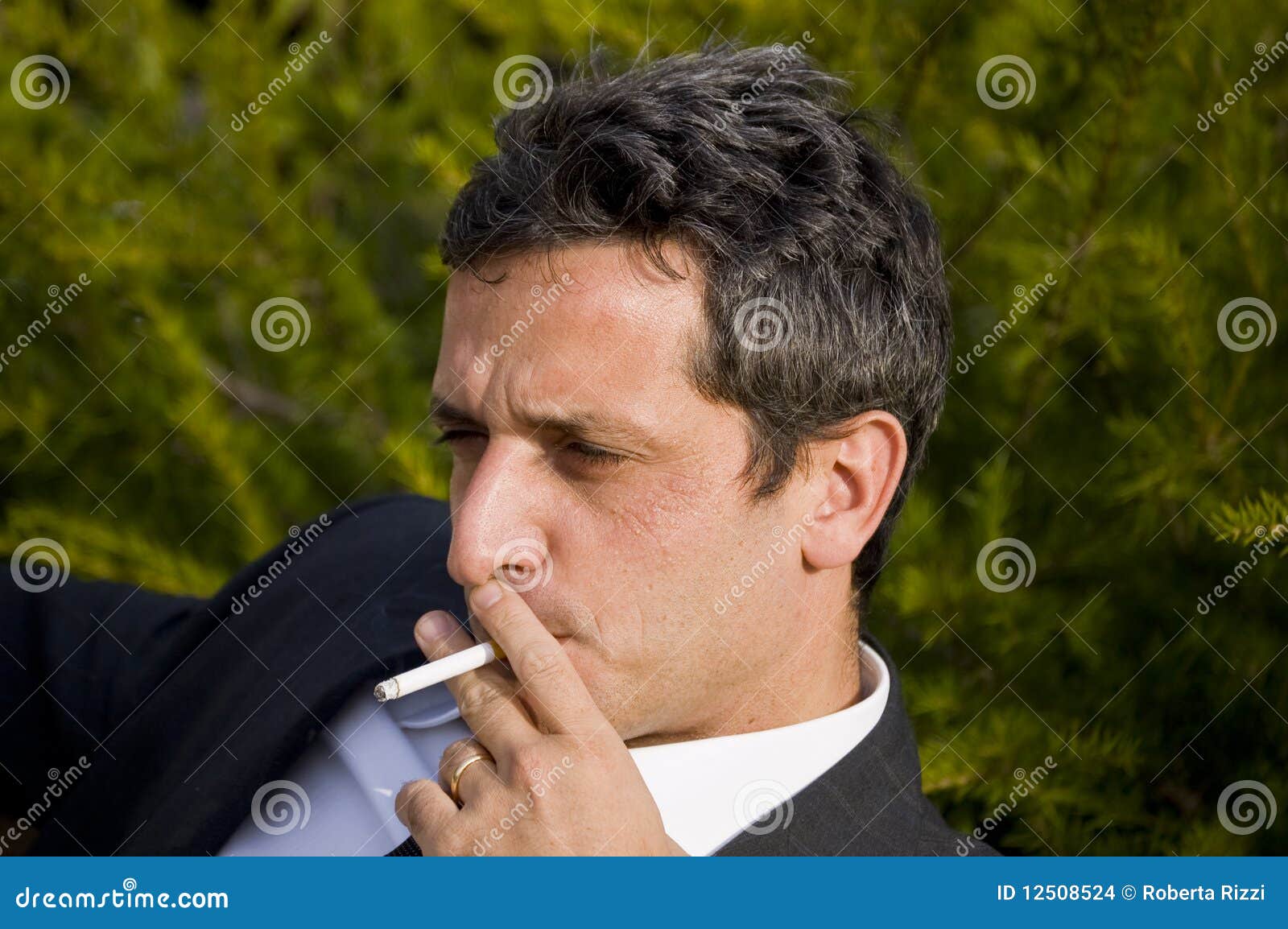 Smoking Man Stock Images - Image: 12508524