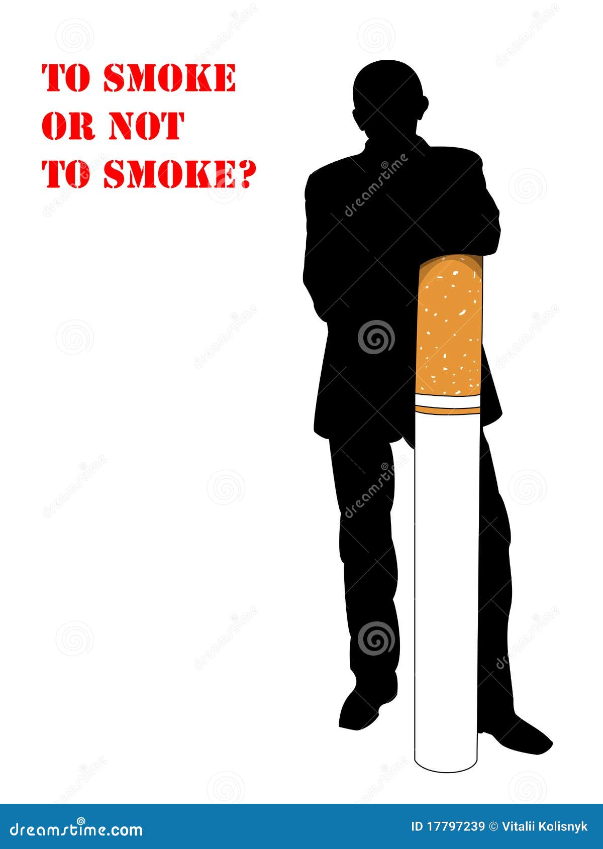 Smoking, man stock vector. Illustration of silhouette - 17797239