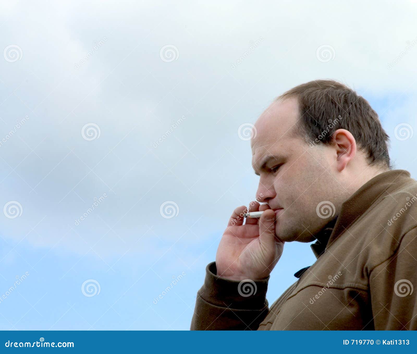 Smoking man stock photo. Image of waiting, face, nature - 719770