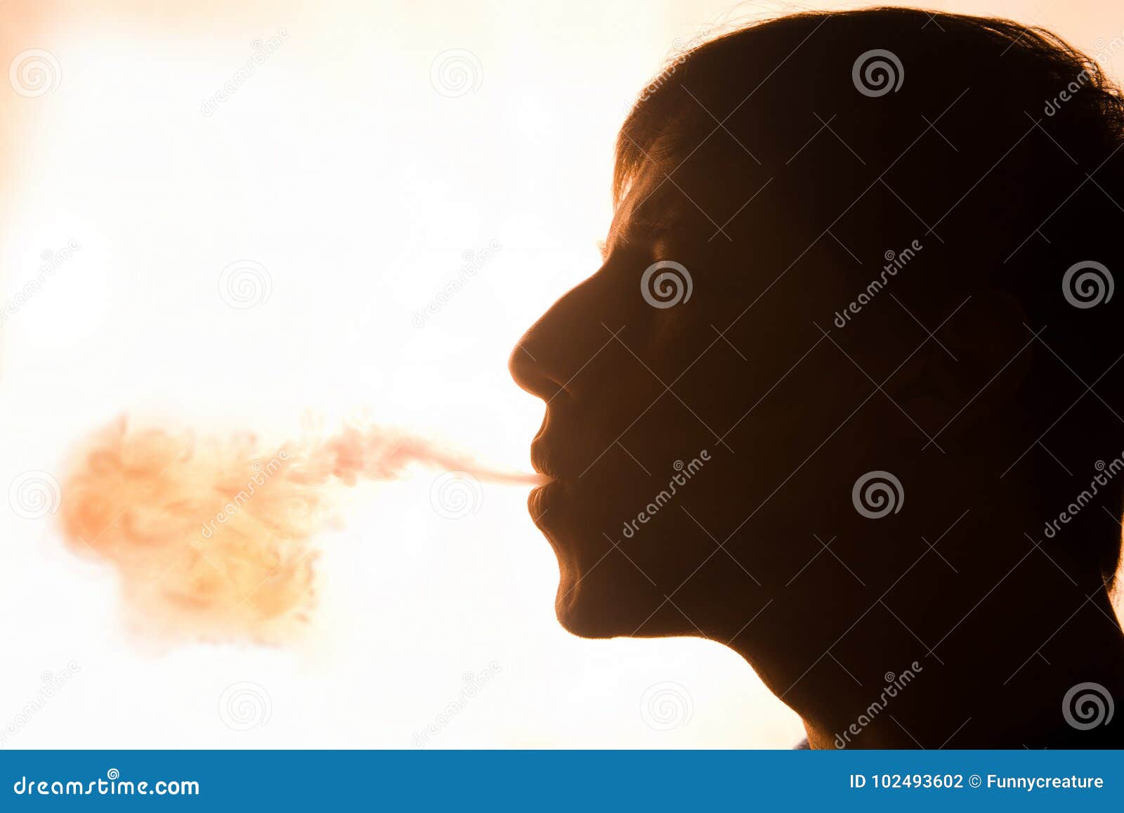 Smoking man stock photo. Image of back, smoke, exhale - 102493602