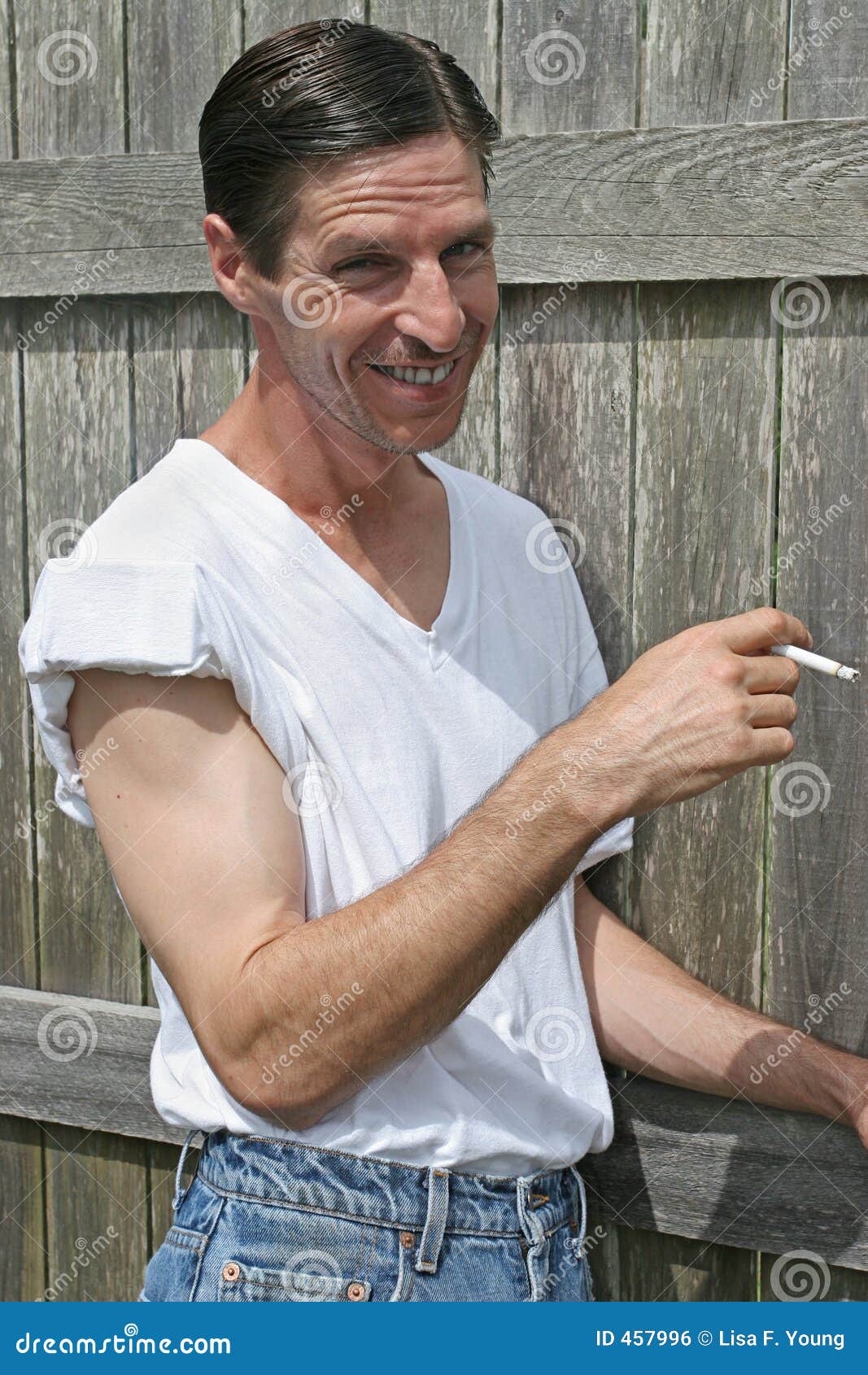 Smoking Man - Smiling stock photo. Image of banger, attractive - 457996
