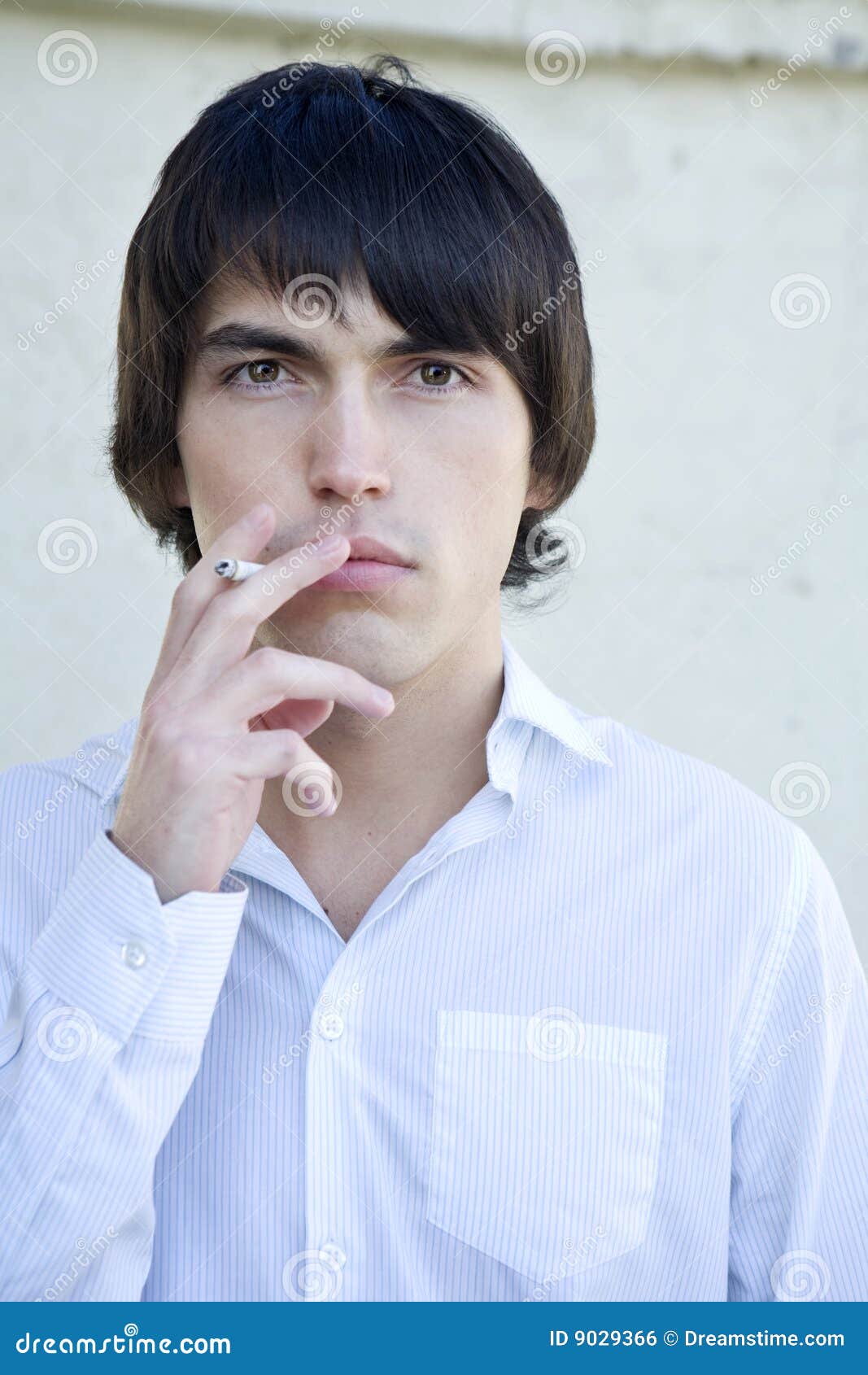 Smoking Man To Exhale Smoke. Stock Photo - Image of habit, portrait ...