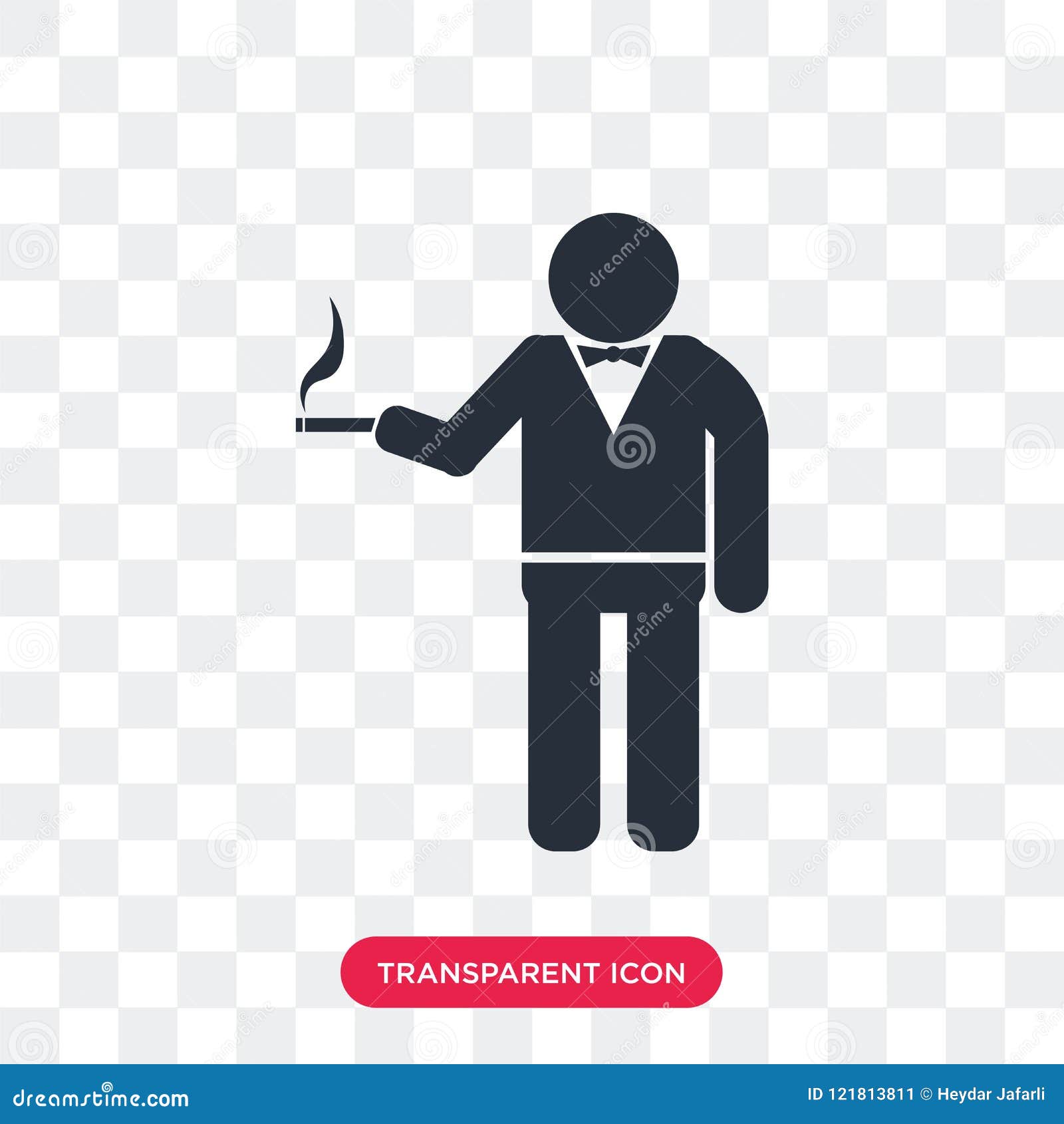 Smoking Man Vector Icon Isolated on Transparent Background, Smoking Man ...