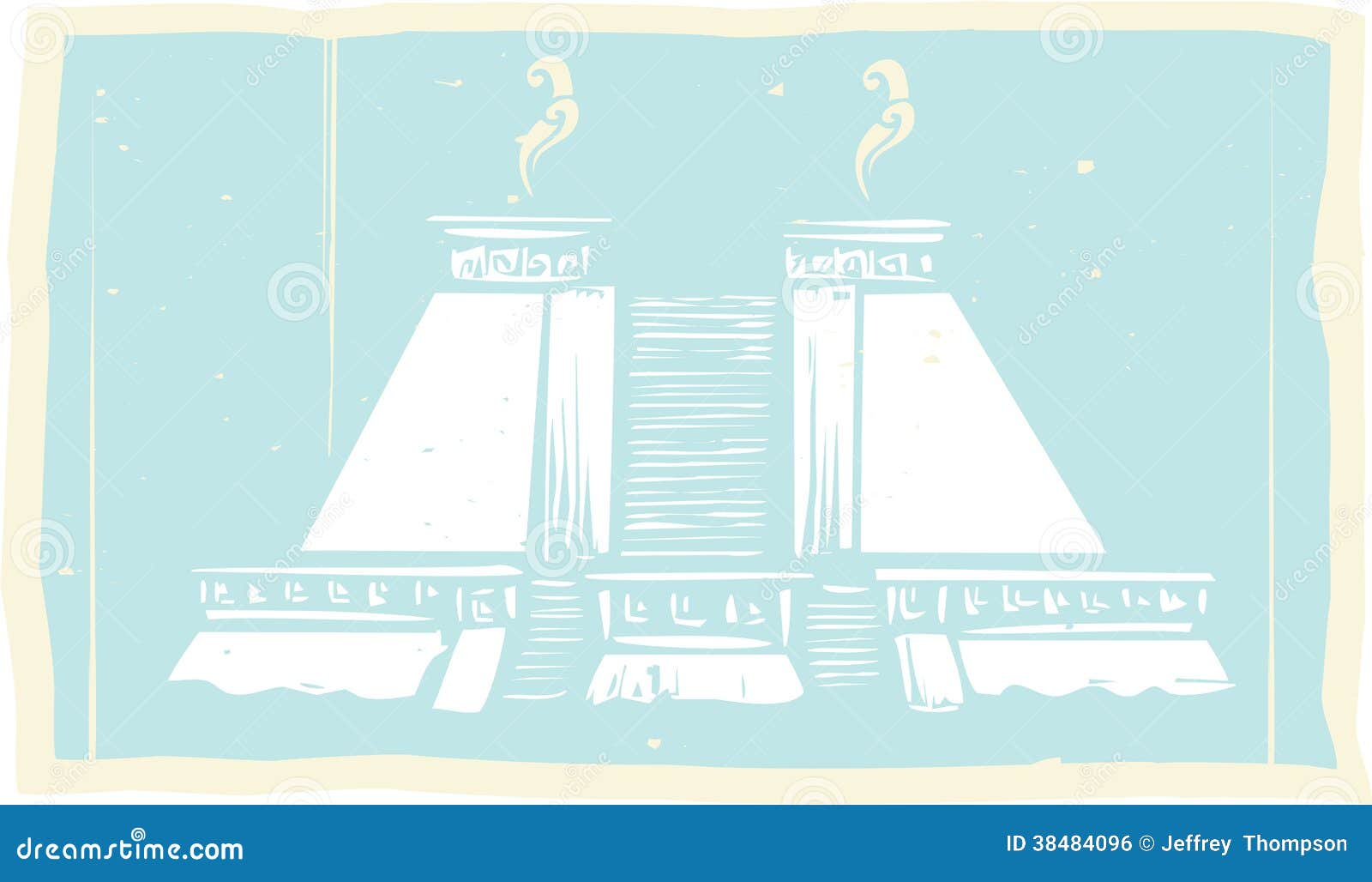 Smoking Mayan Pyramid Codex Stock Vector - Illustration of temple ...