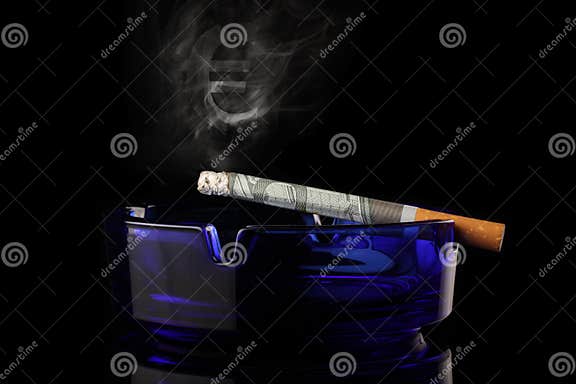 Smoking money stock image. Image of cigarette, banknote - 16627937