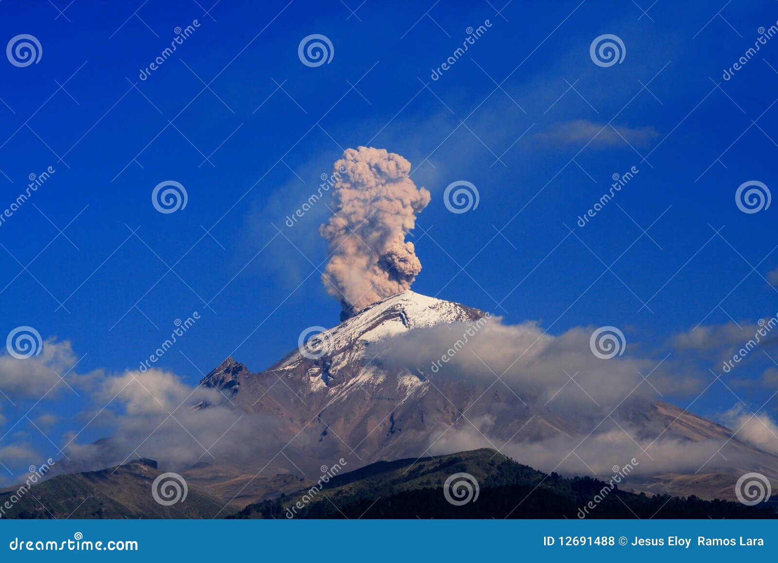 Erupting & Smoking Volcano Calbuco As Seen From Puerto Montt, Chile ...