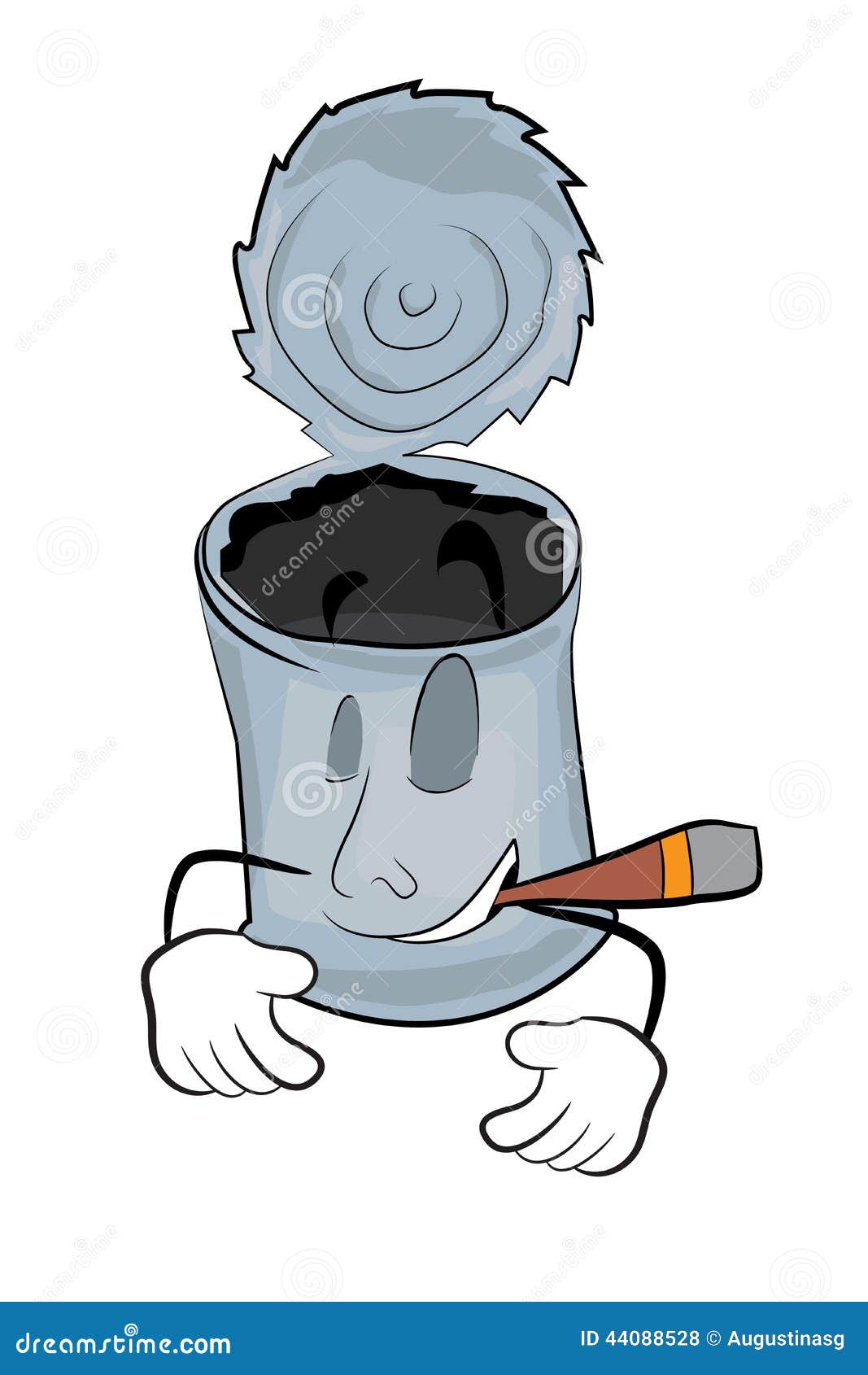 Smoking Opened can cartoon stock illustration. Illustration of white ...