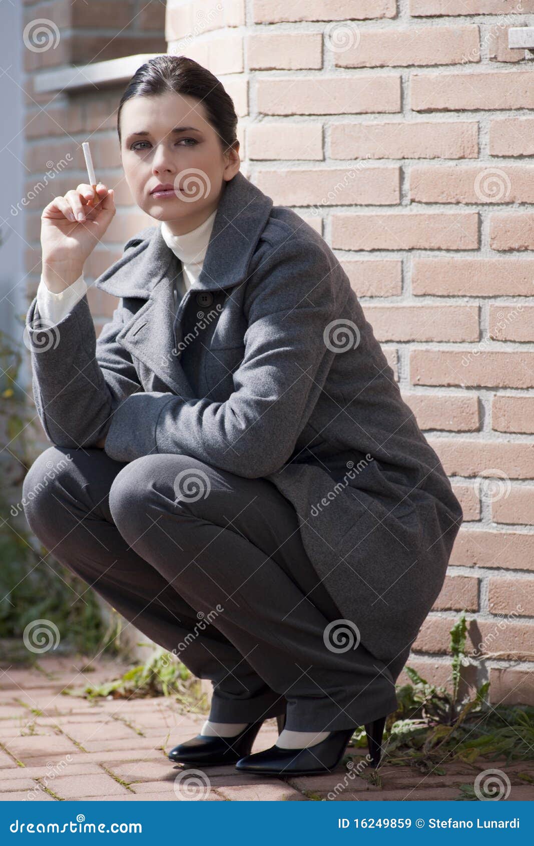 Smoking outside stock image. Image of collar, smoking - 16249859