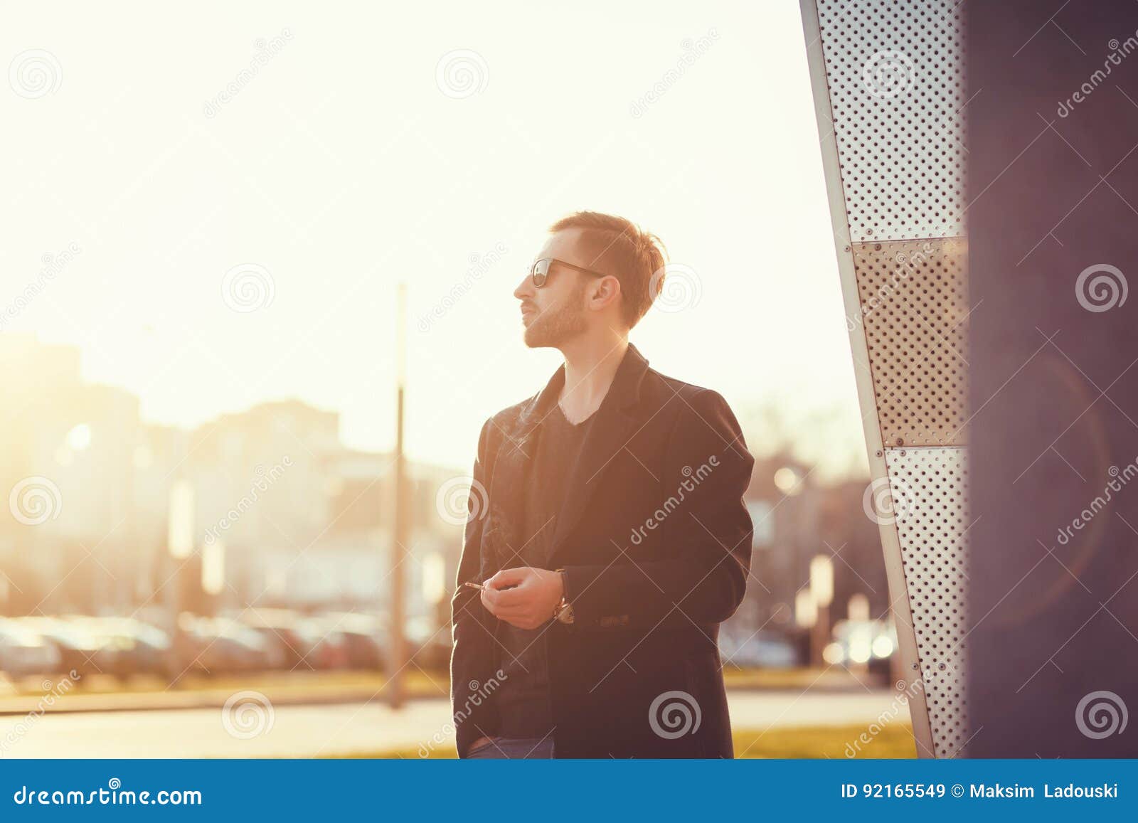 Smoking Outside in Urban Setting Stock Image - Image of brutal ...