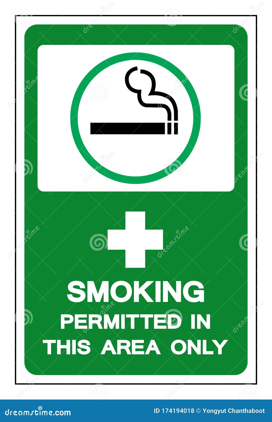 Smoking Permitted in this Area only Symbol Sign, Vector Illustration ...