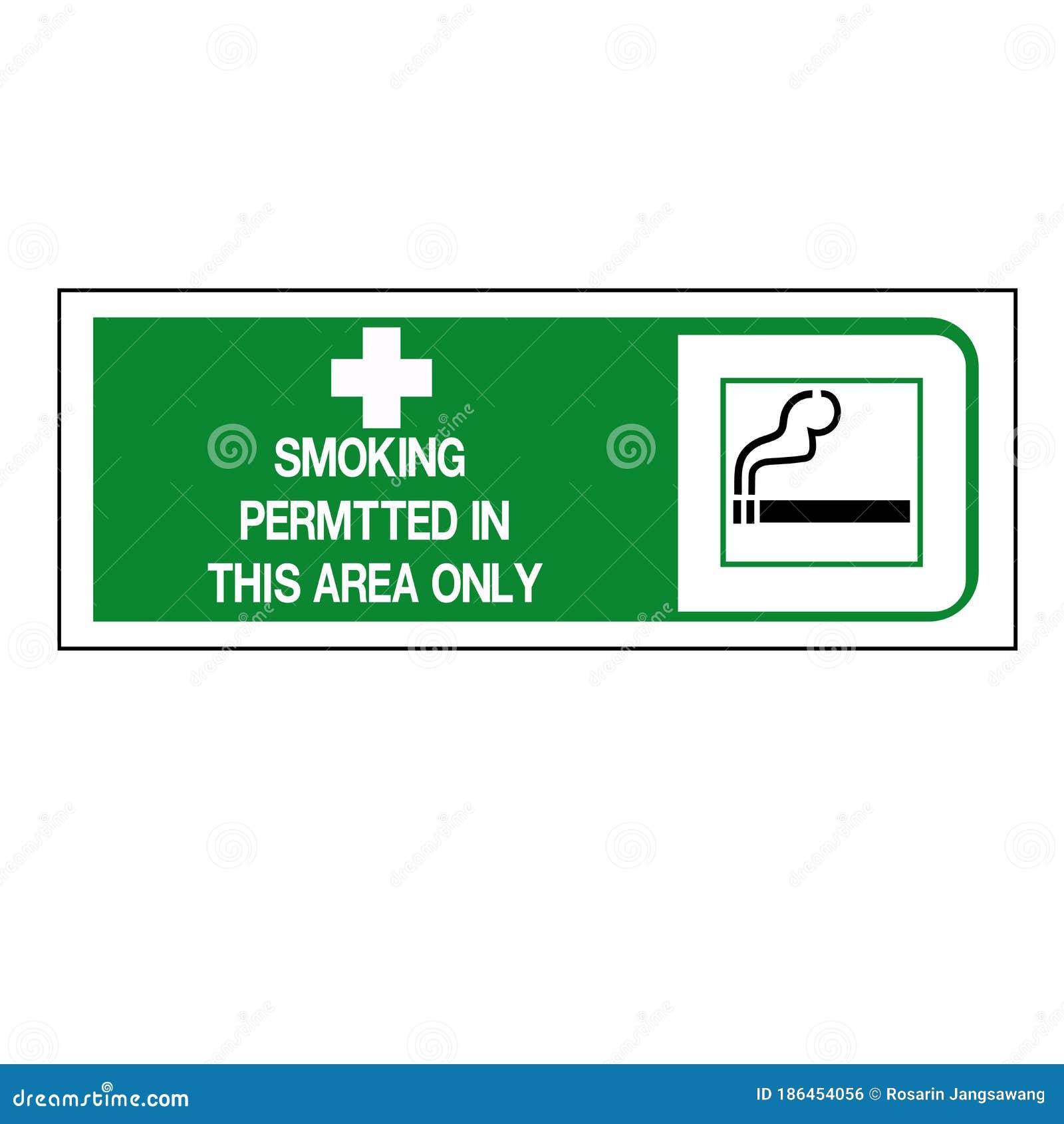 Smoking Permitted in this Area only Symbol Sign, Vector Illustration ...