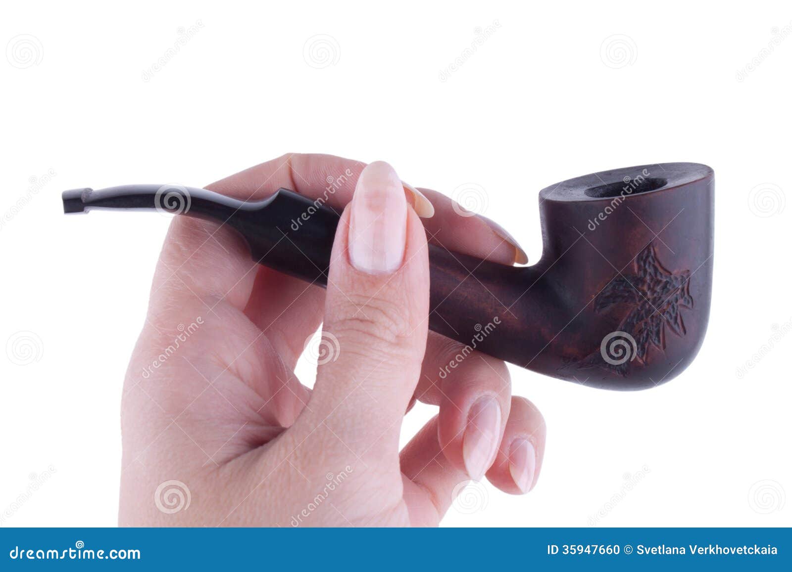 Smoking pipe. stock photo. Image of fingers, cancer, danger - 35947660