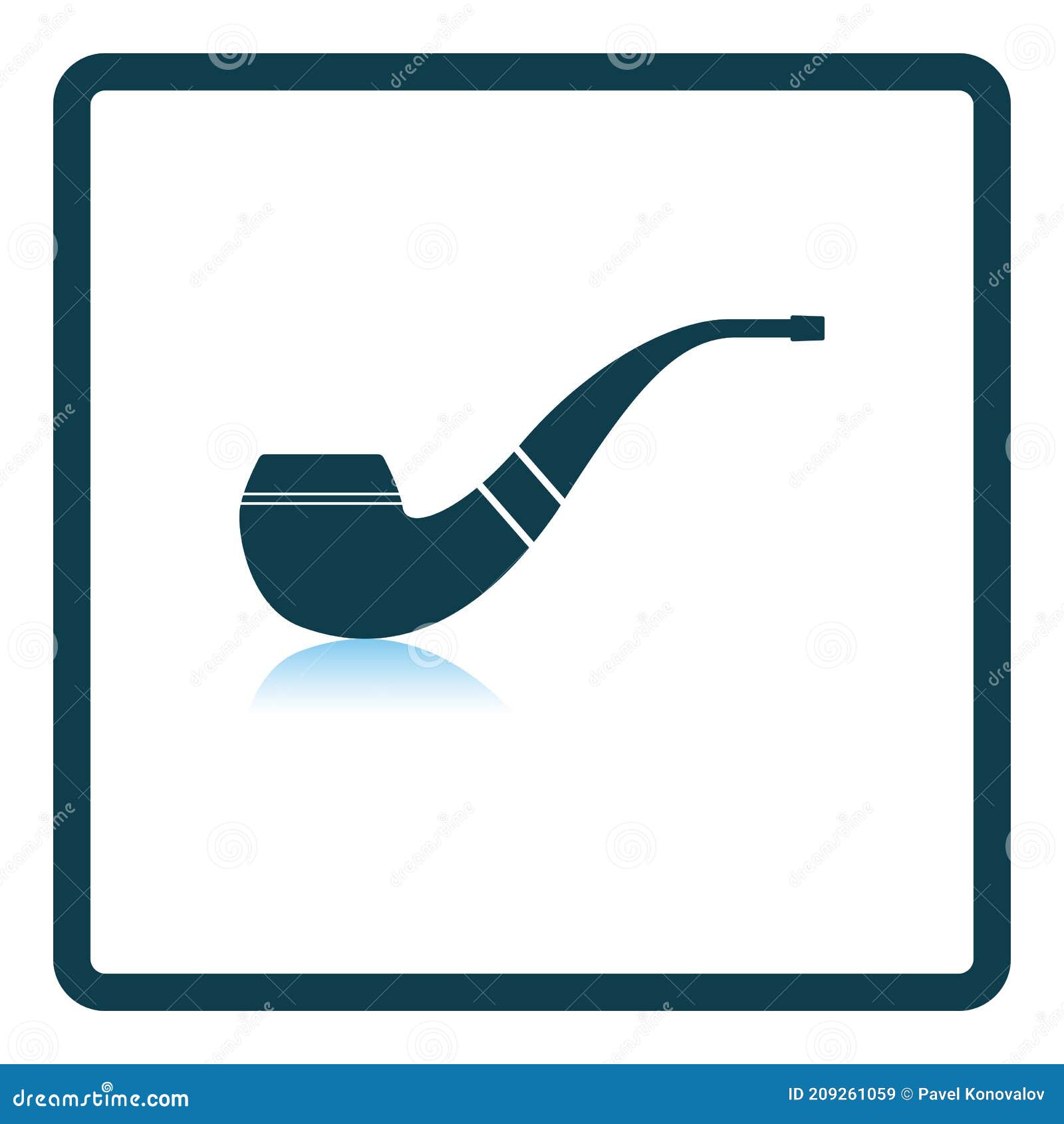Smoking Pipe Icon stock vector. Illustration of closeup - 209261059