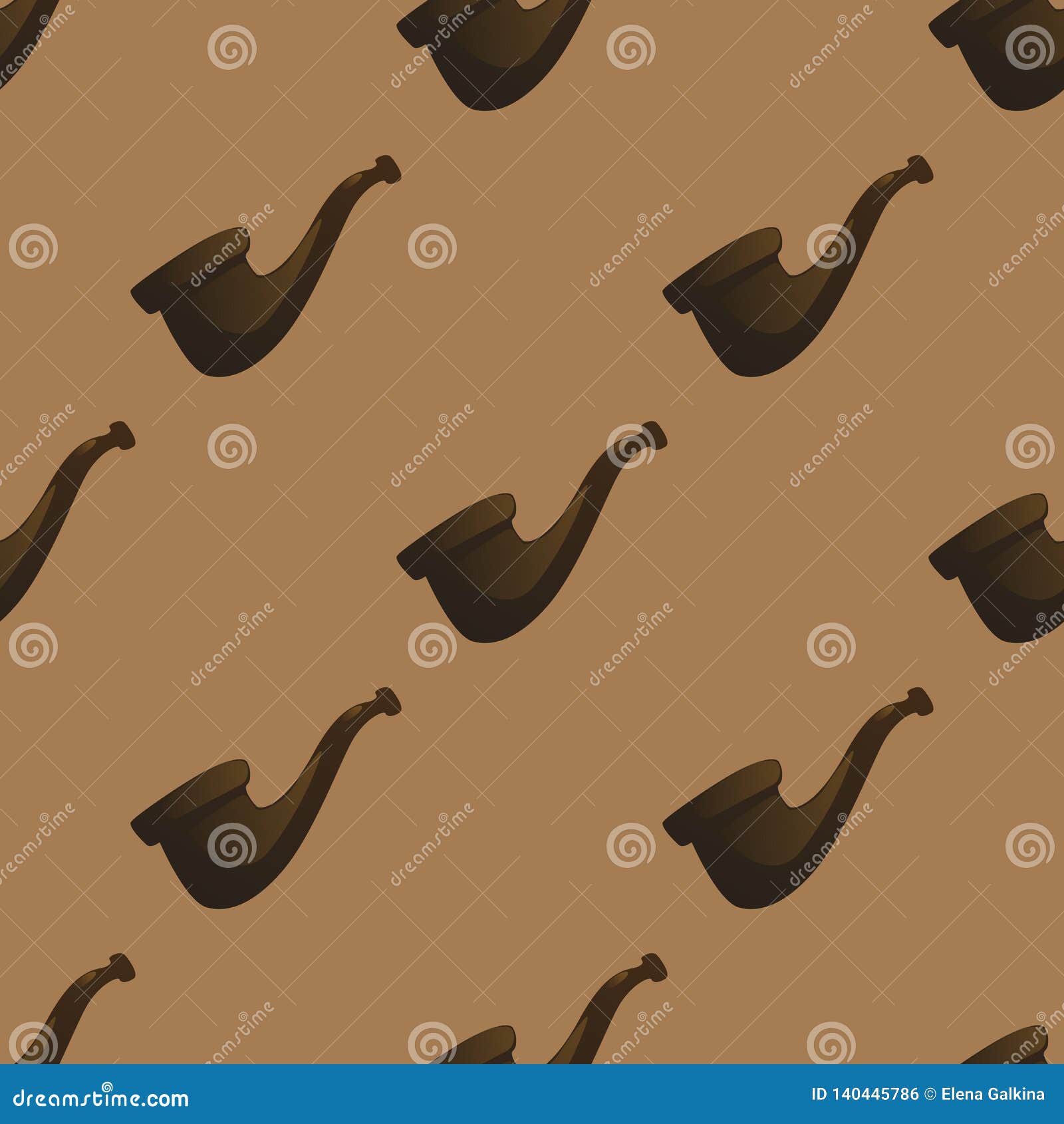 Smoking pipe pattern stock vector. Illustration of addict - 140445786