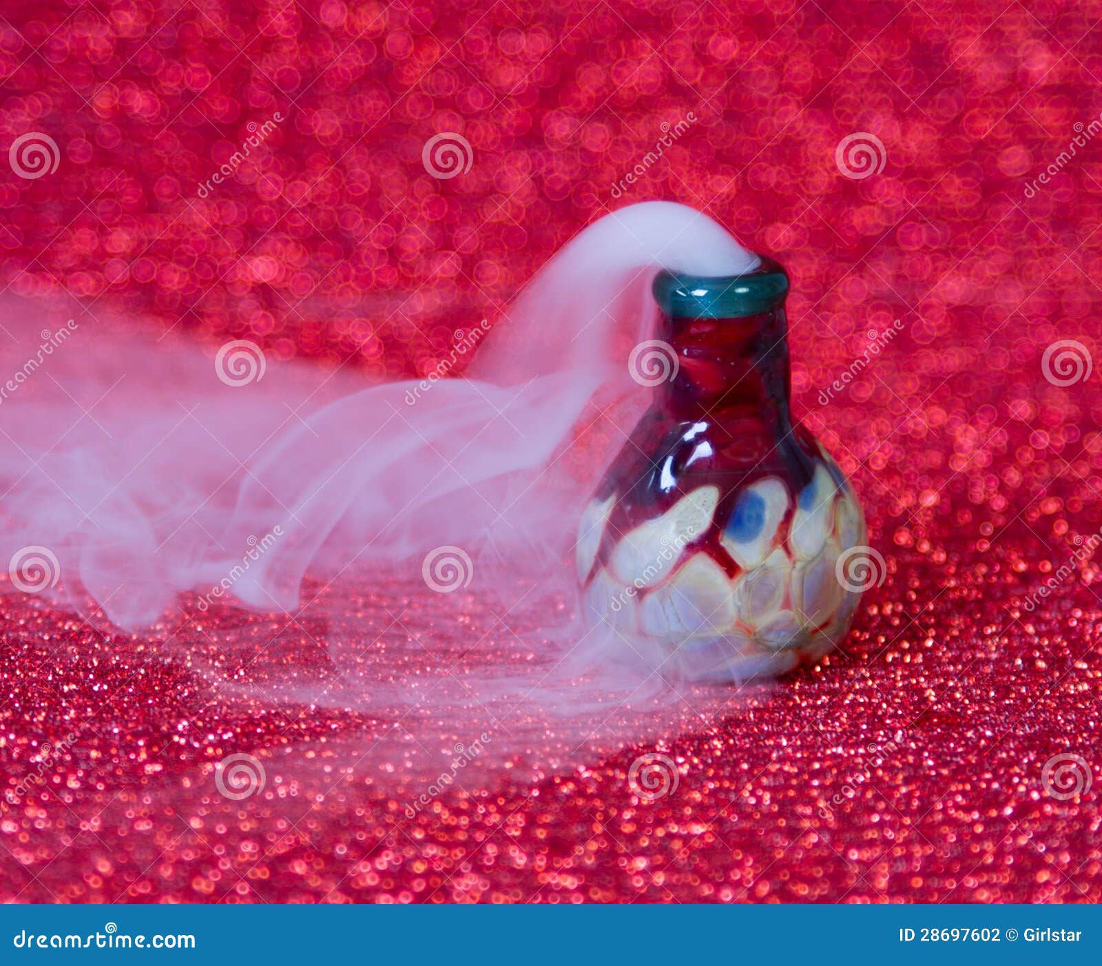 Smoking Potion Bottle with Sparkle Stock Photo - Image of magical ...