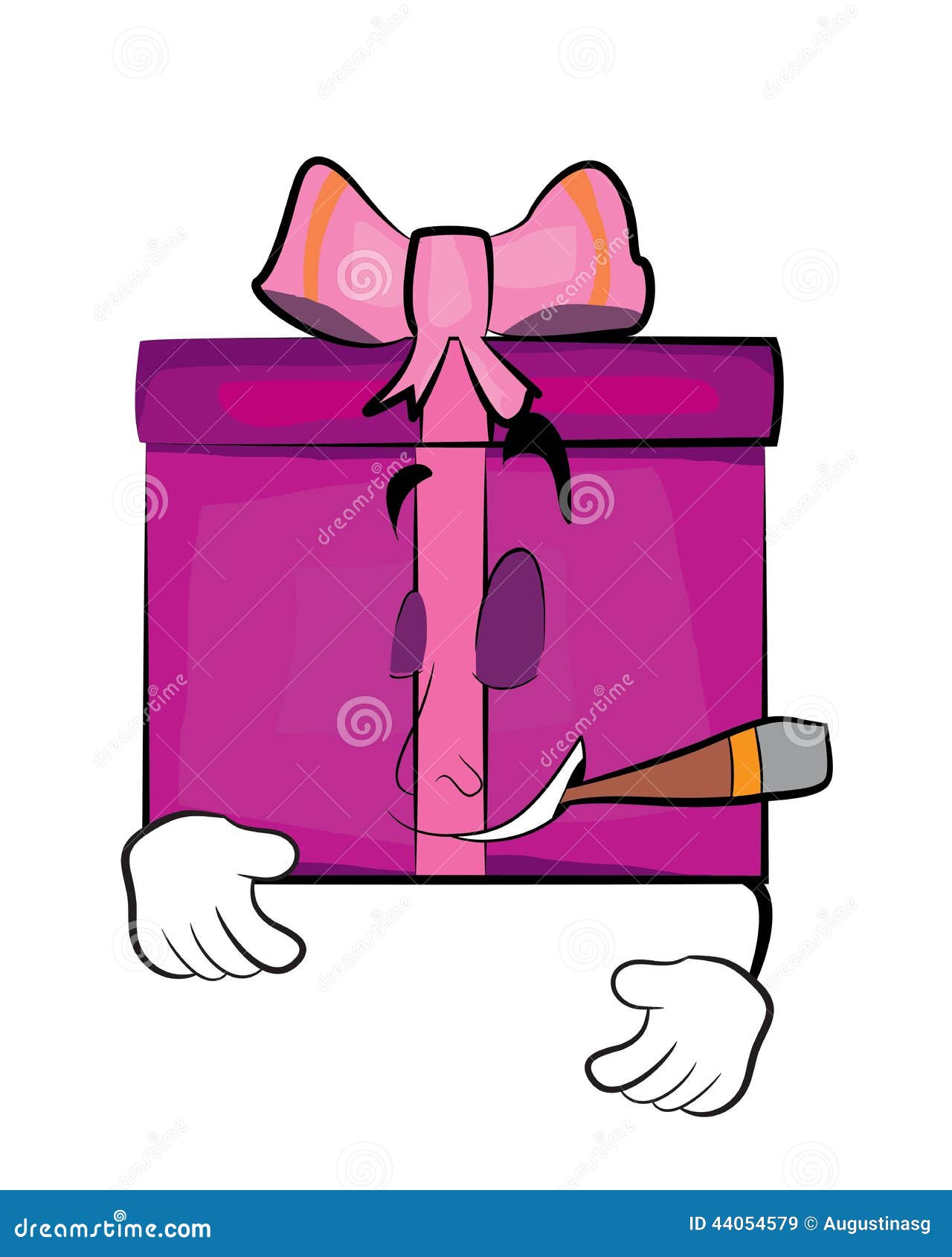 Smoking Present Box Cartoon Stock Illustration - Illustration of ...