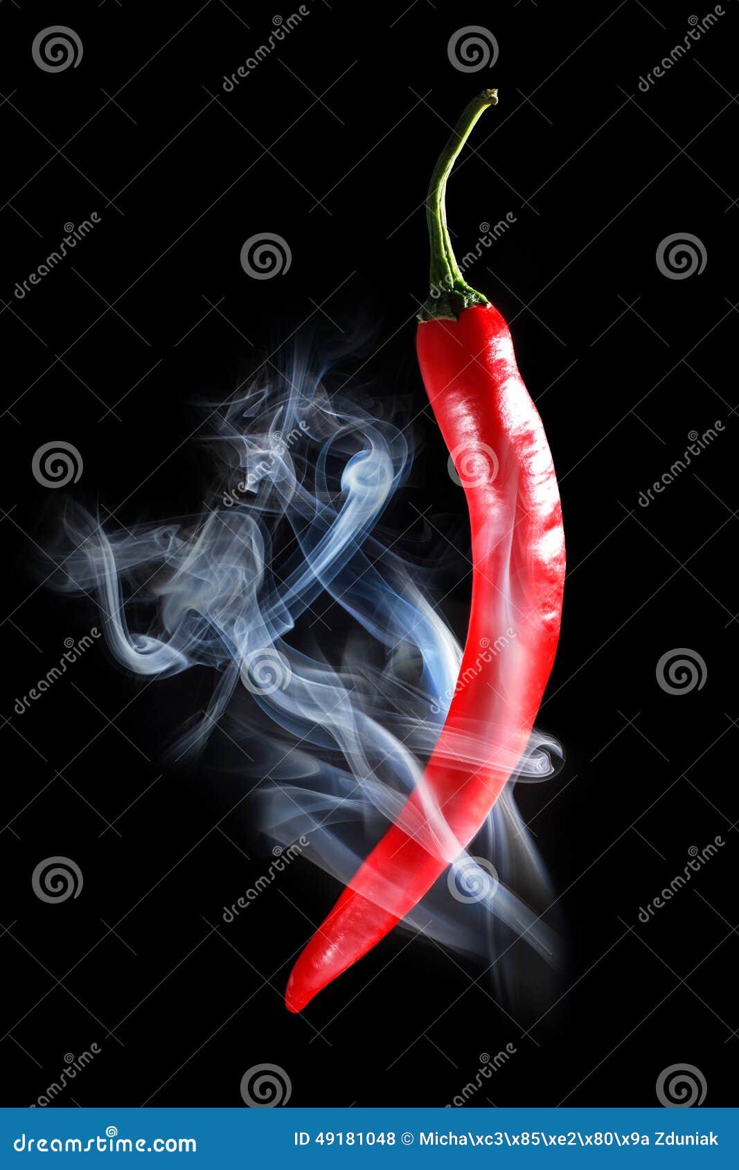 Smoking Red Hot Chili Pepper Stock Photo - Image of cold, close: 49181048