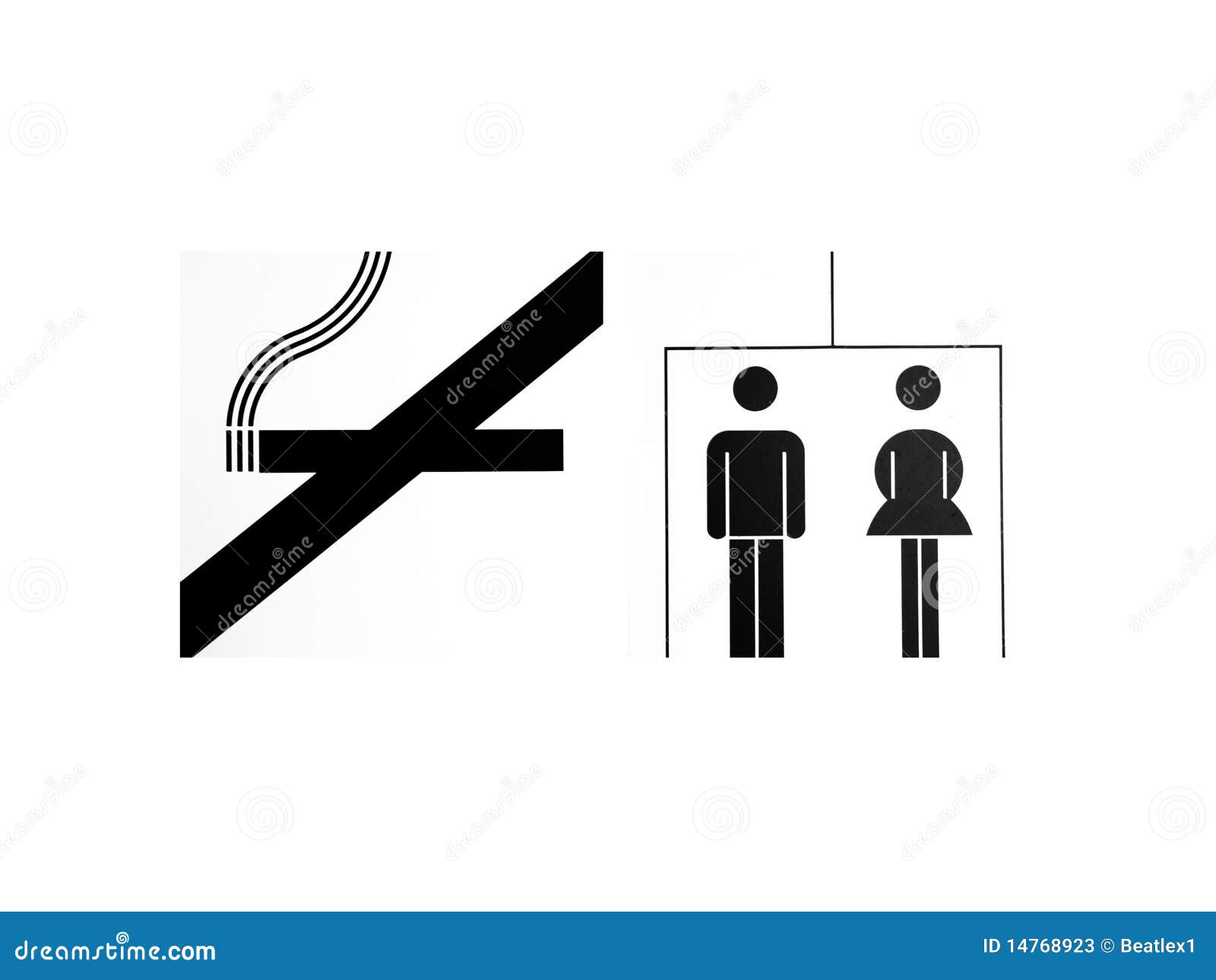 Smoking and Rest room Sign stock illustration. Illustration of women ...