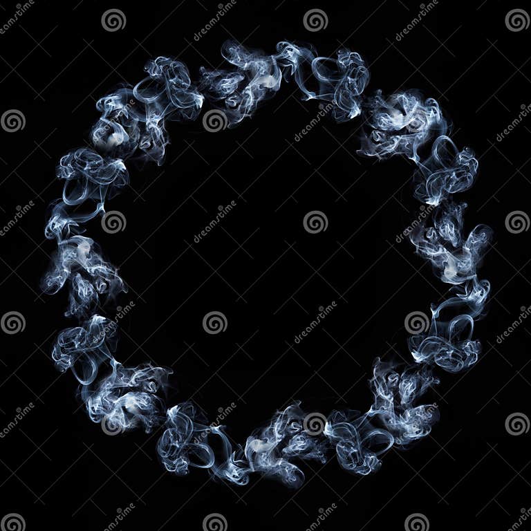 Smoking Ring Isolated on Black Stock Image - Image of pattern, abstract ...
