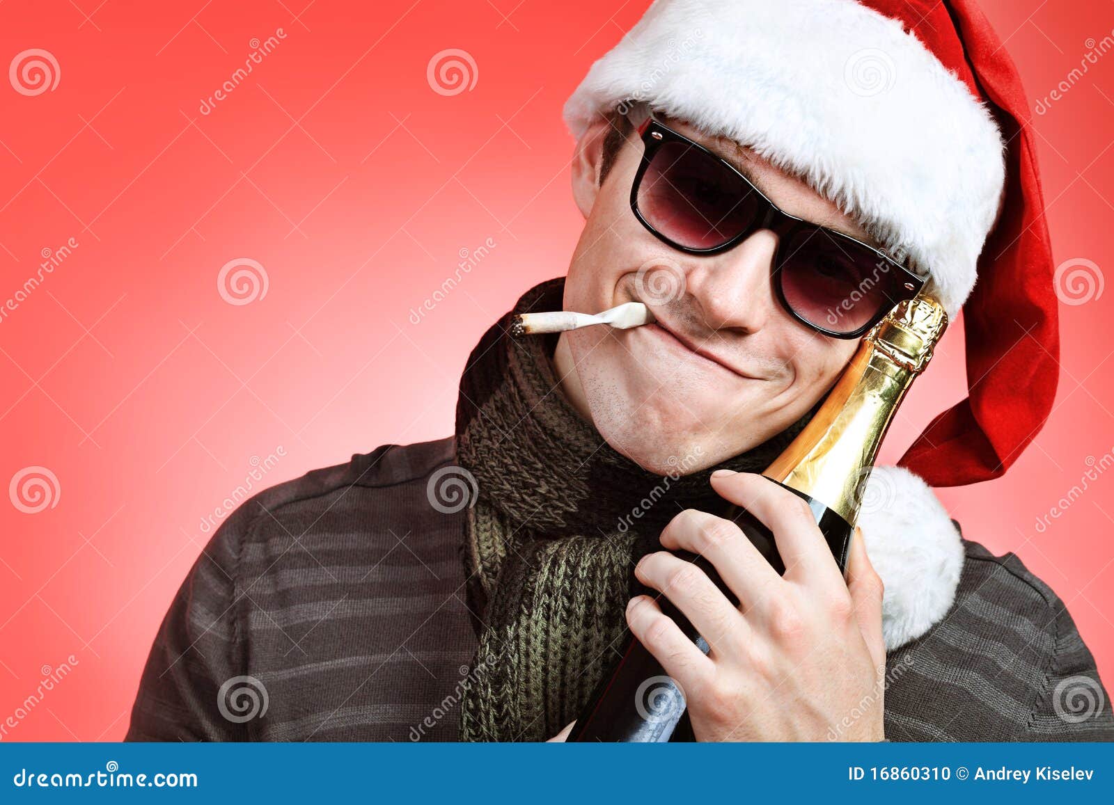 Smoking Santa Picture. Image: 16860310