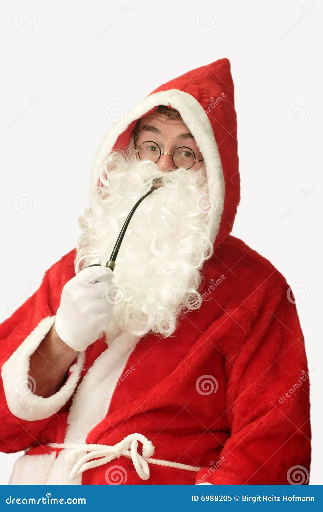 Smoking Santa stock image. Image of cheerful, symbol, coat - 6988205