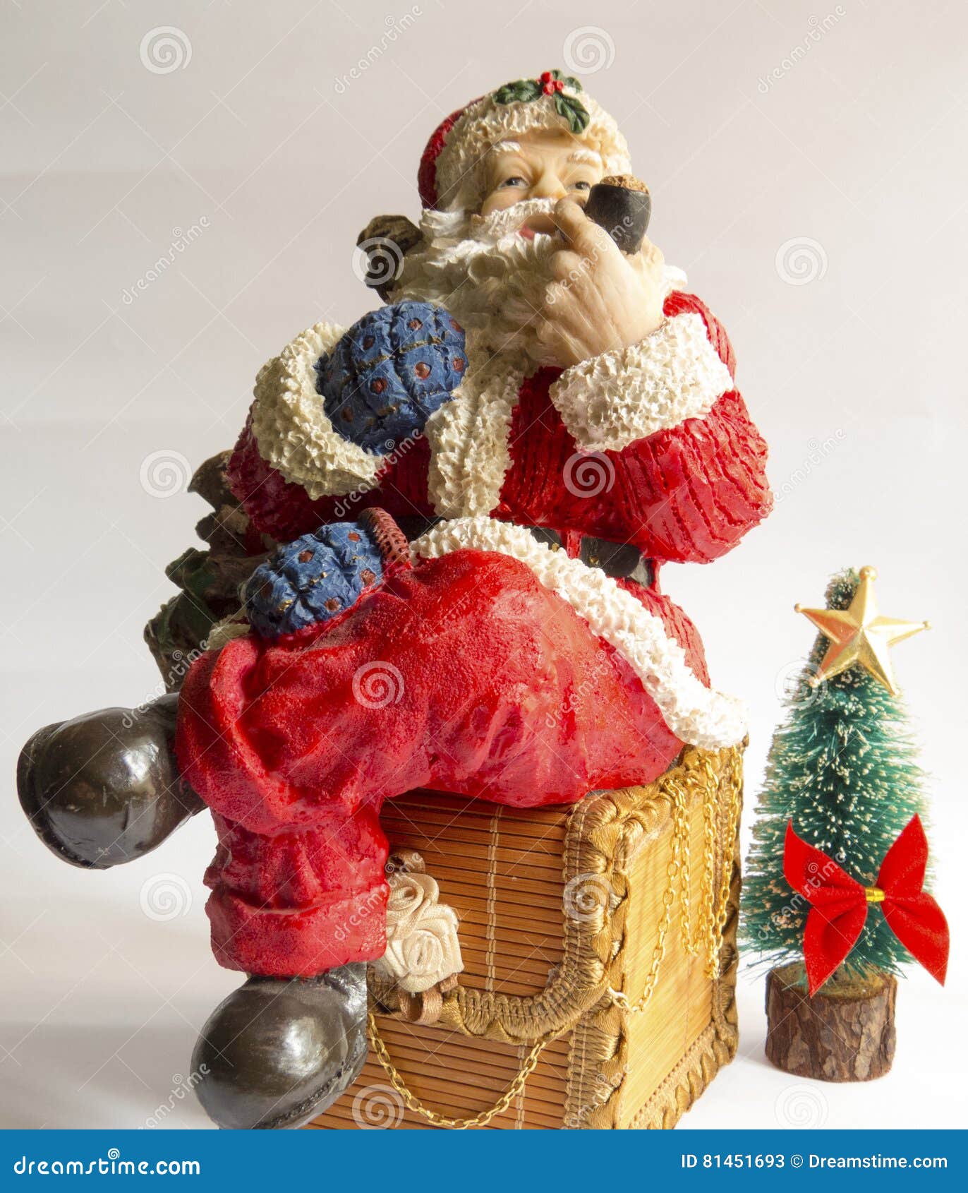 Smoking santa stock image. Image of nicholas, figurine - 81451693
