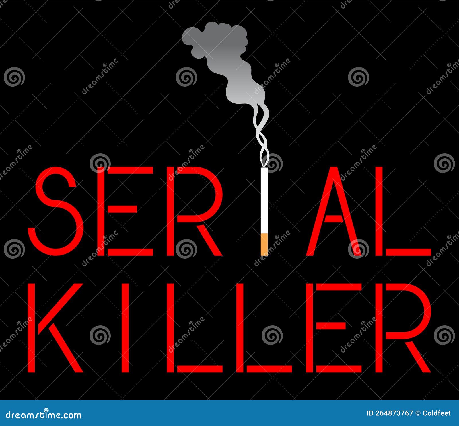 Smoking is a Serial Killer. Black Background Stock Vector ...