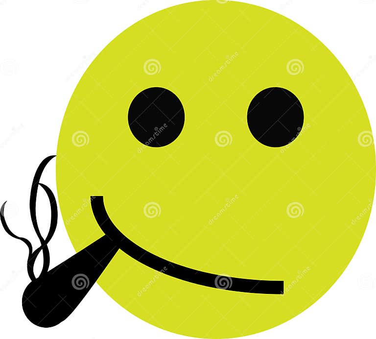 Smoking Smiley stock illustration. Illustration of sign - 6886668