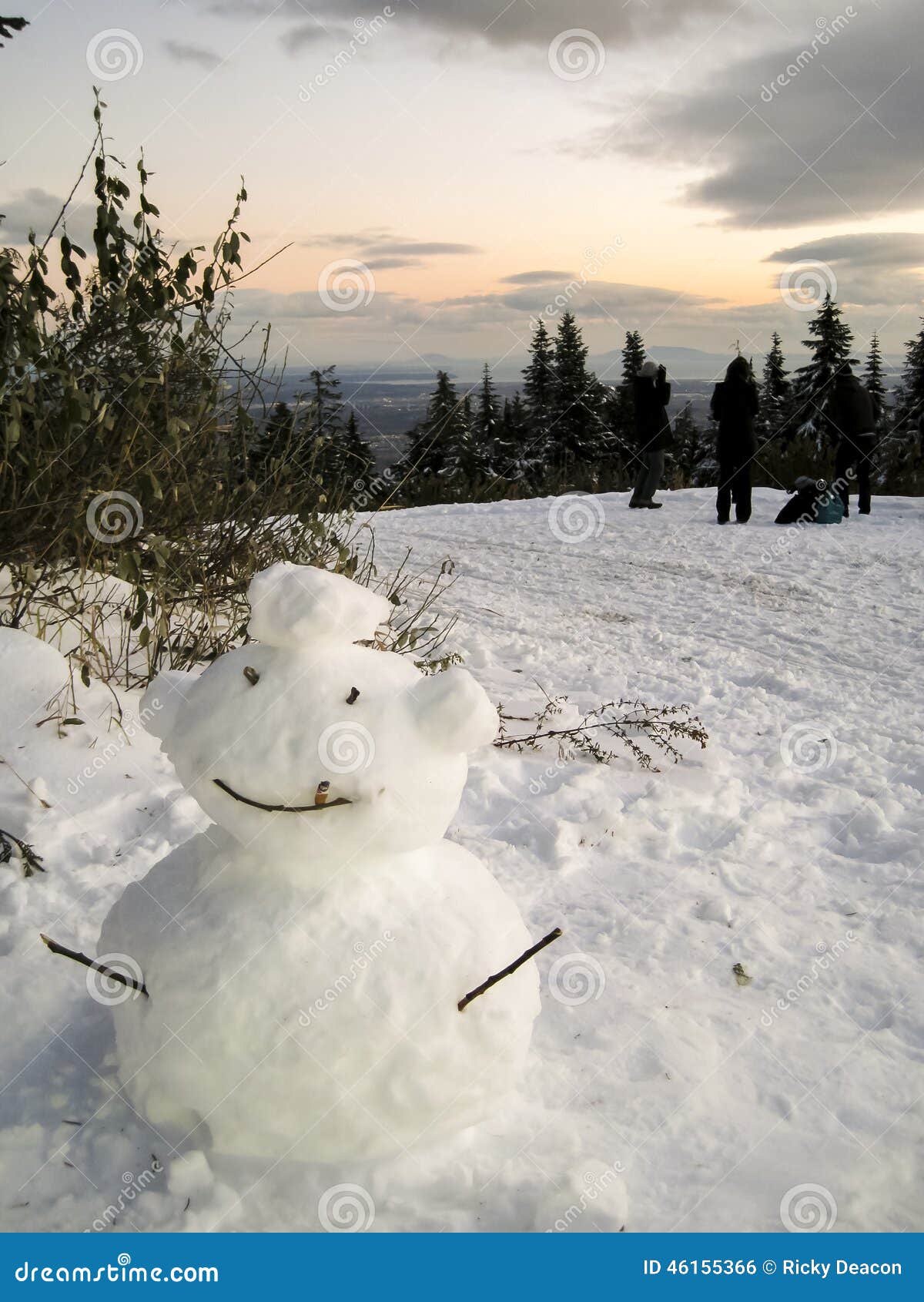 Snowman stock photo. Image of zero, sunset, smoking, haxard - 46155366