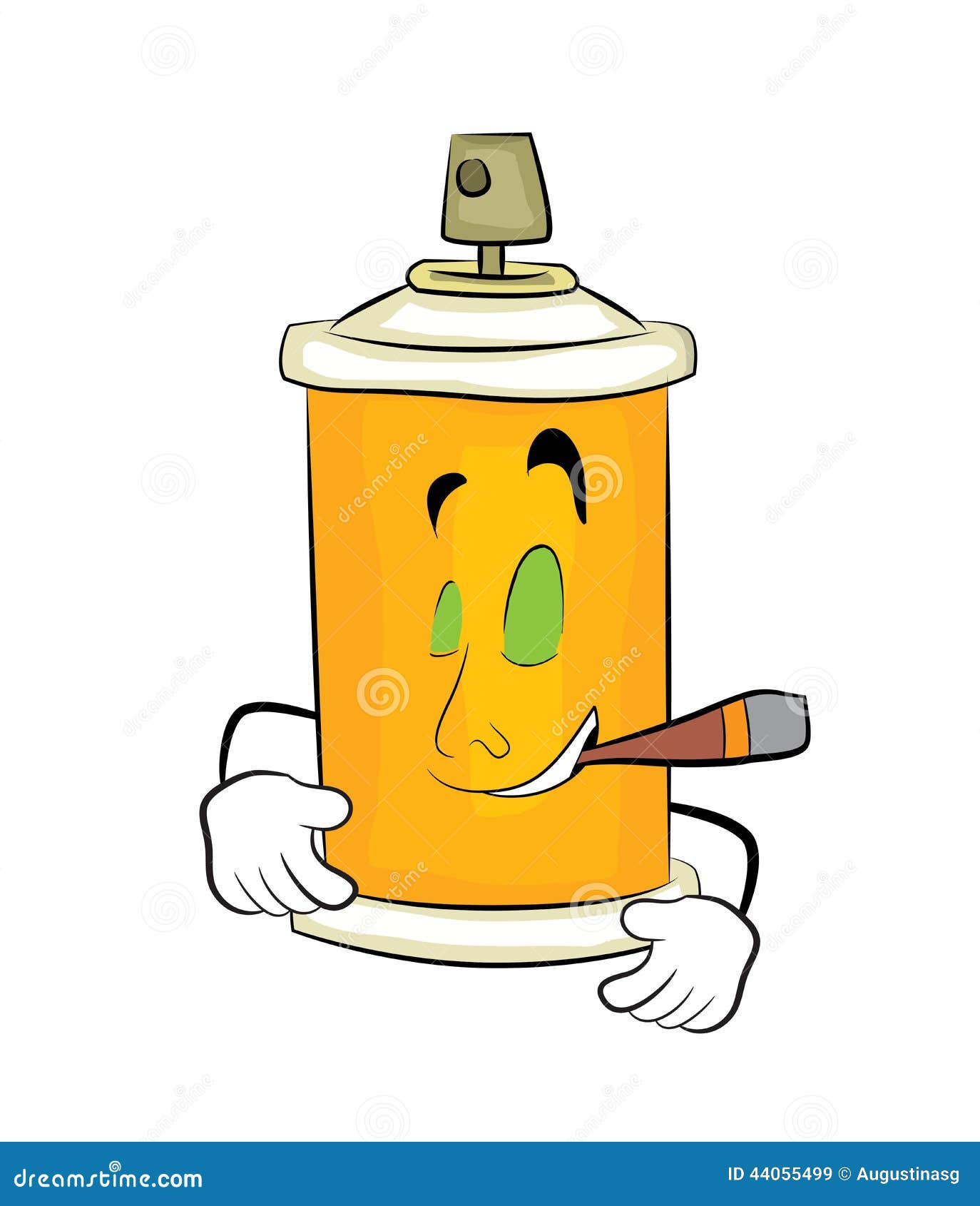 Smoking spray can cartoon stock illustration. Illustration of wall ...