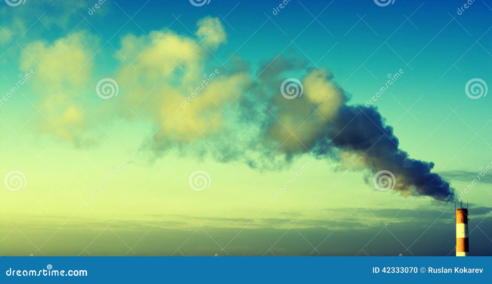 Smoking stack. stock photo. Image of daytime, ecology - 42333070