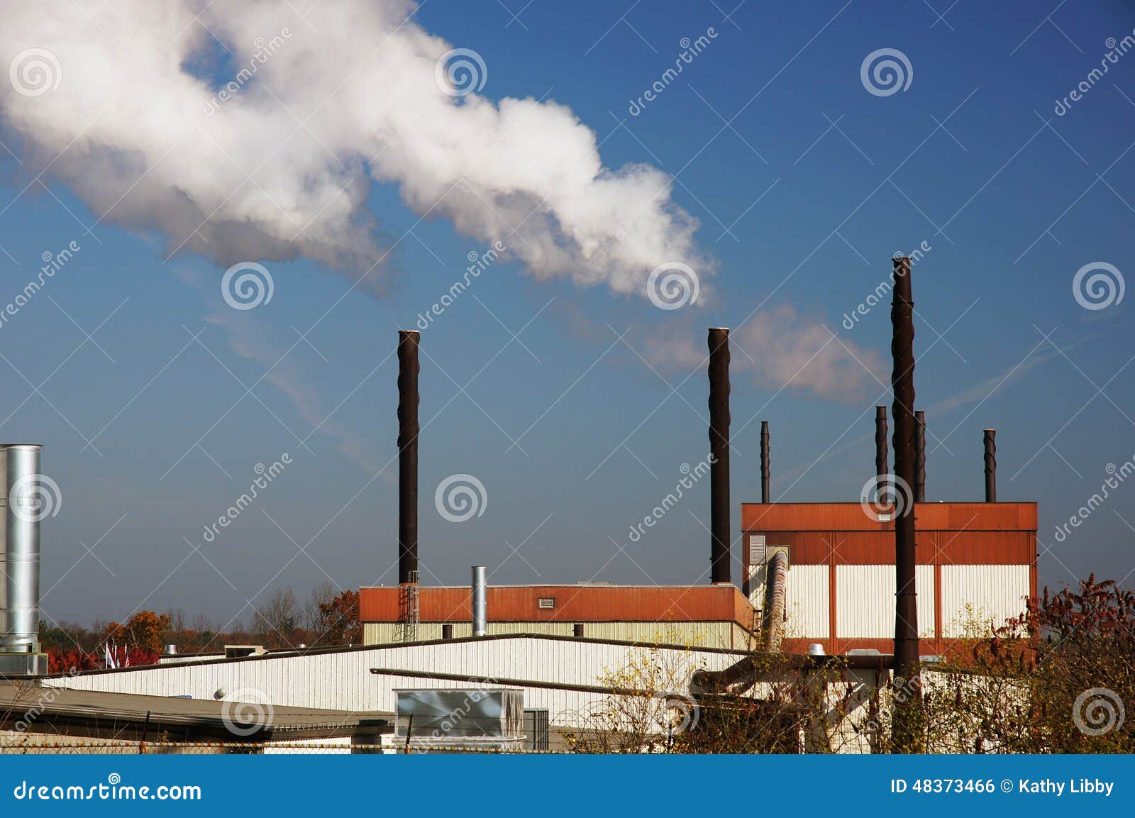 Smoking Stacks stock photo. Image of architecture, pollution - 48373466