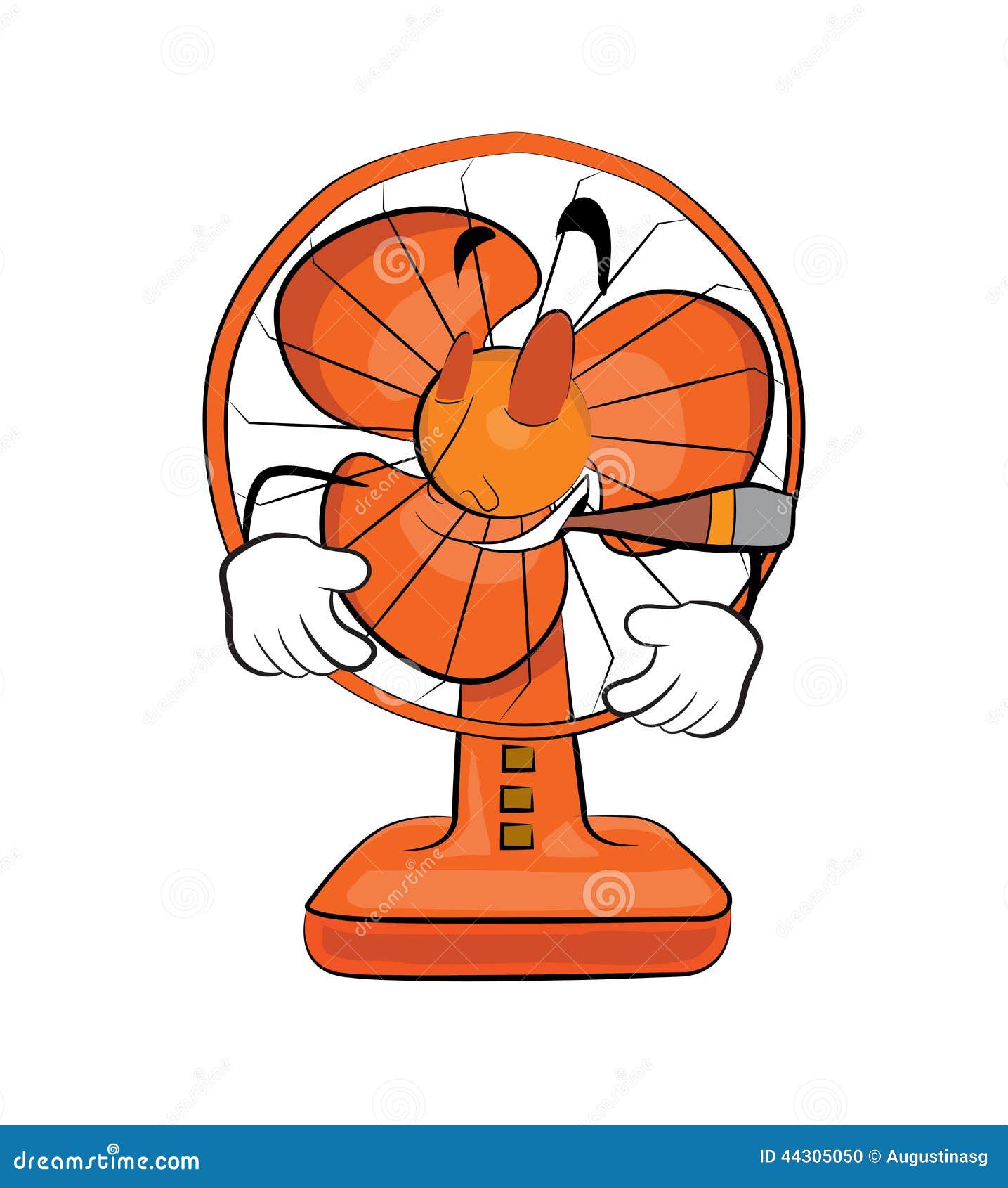 Smoking table fan cartoon stock illustration. Illustration of habbit ...