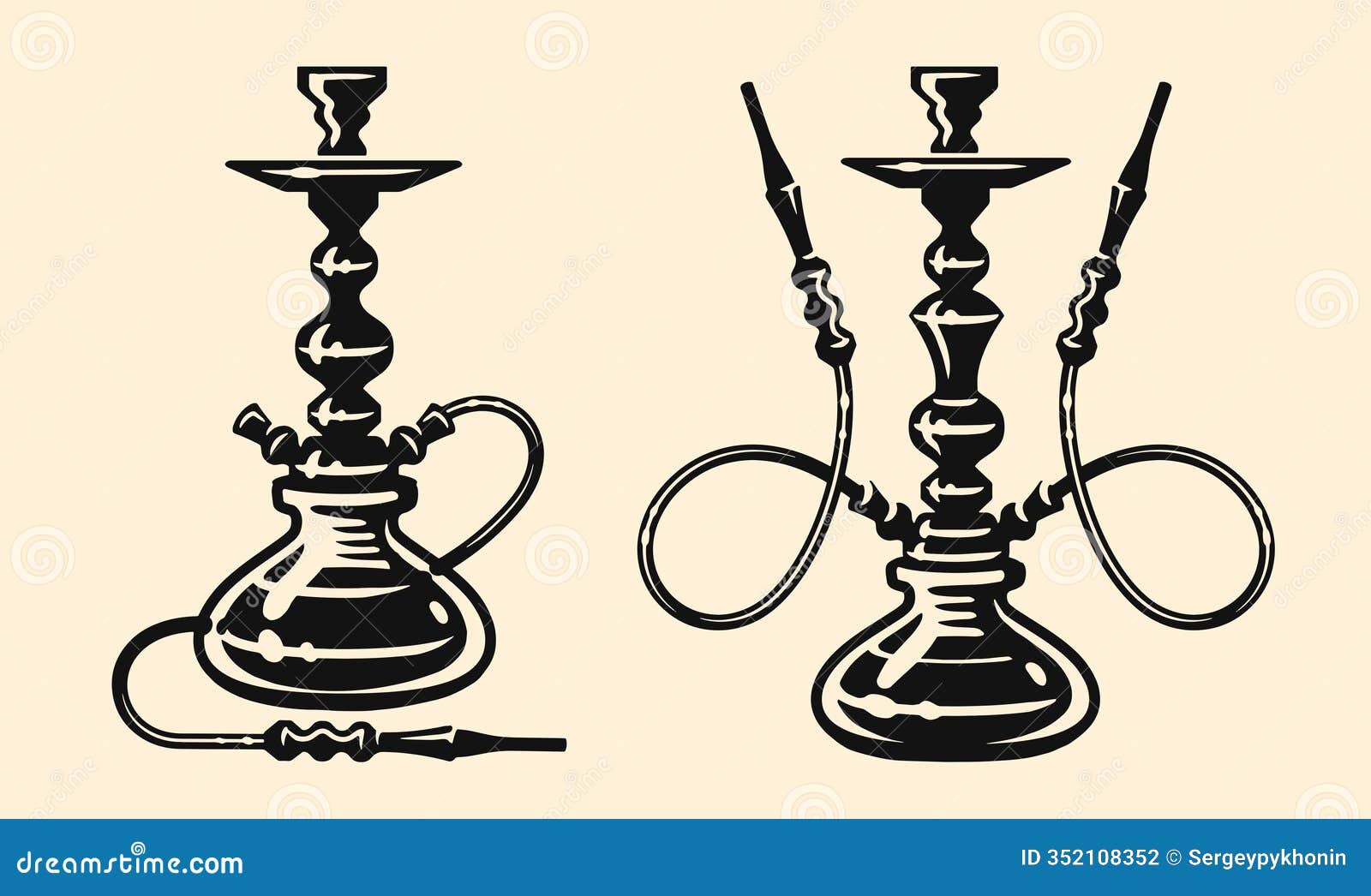 Hookah Logo Symbol. Smoking Tobacco Emblem. Vector Illustration Stock ...