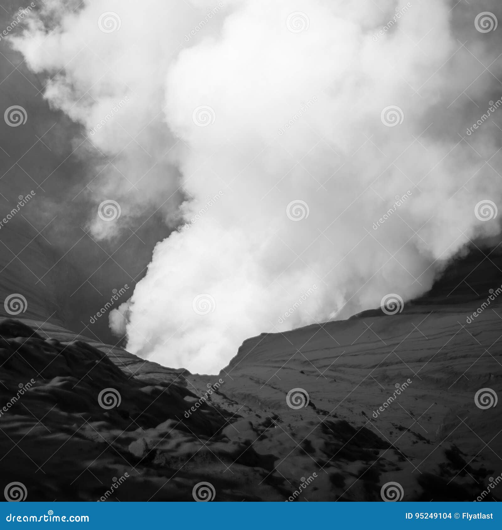 Smoking volcano stock photo. Image of asia, eruption - 95249104