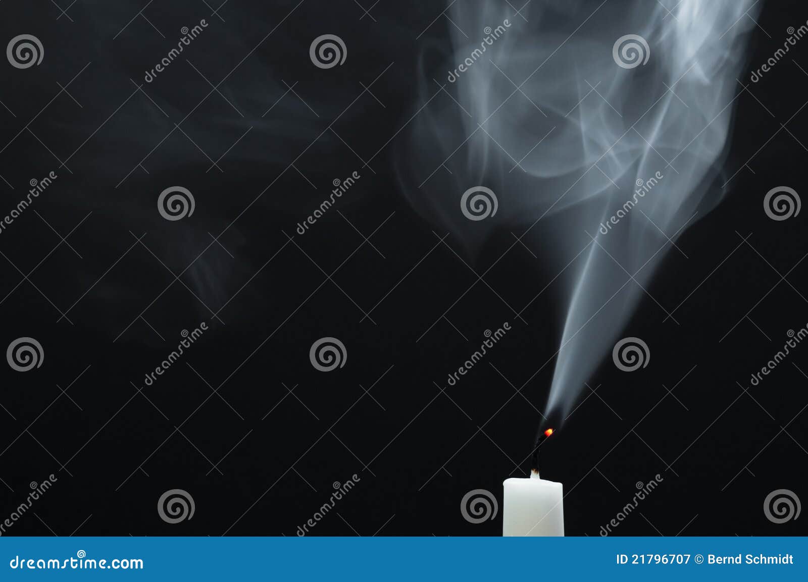 Smoking white candel stock image. Image of christmas - 21796707
