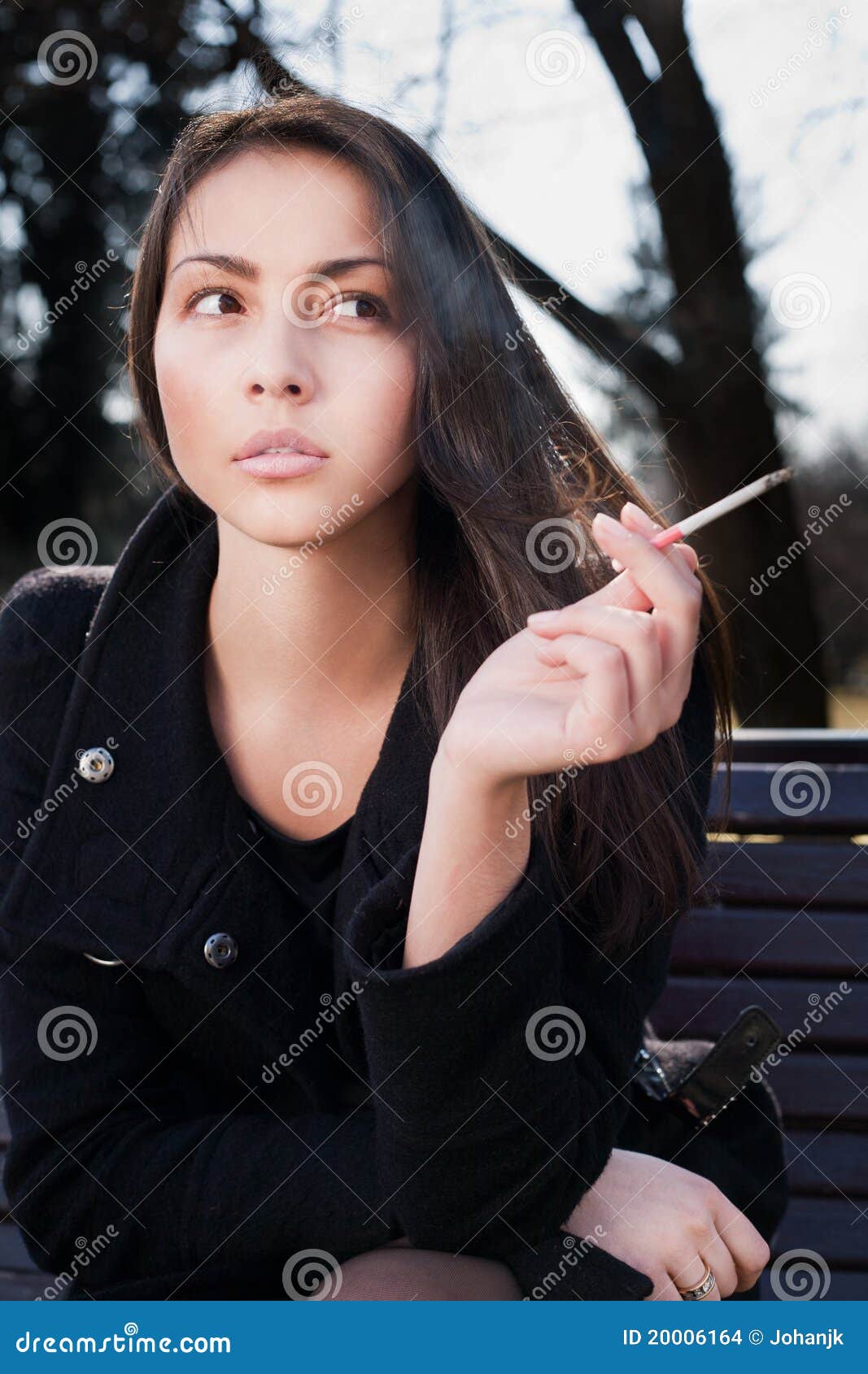 Smoking woman stock photo. Image of person, beauty, elegance - 20006164