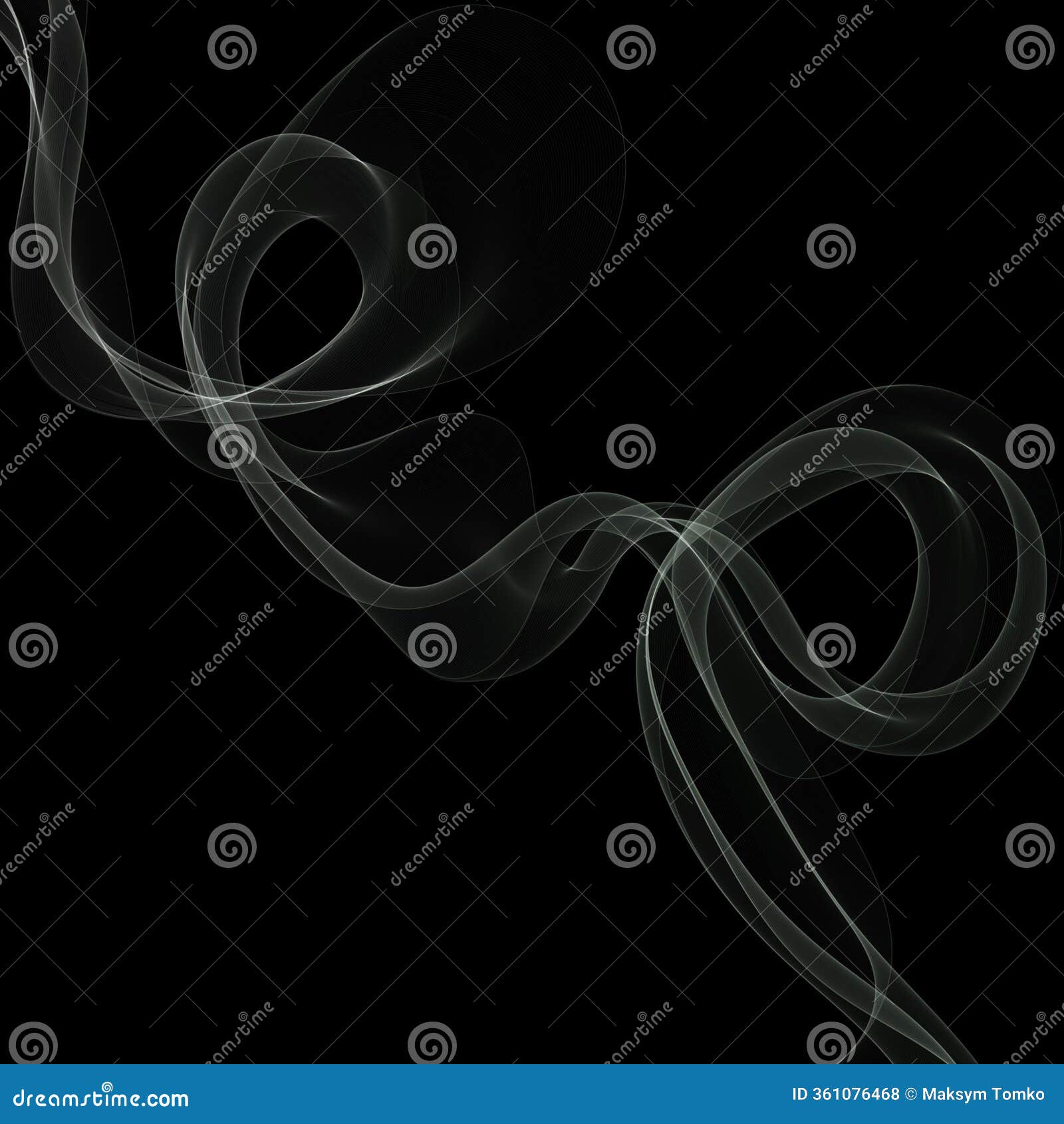 Smoky Abstract Wave on a Black Background. Vector Design Element. Eps ...