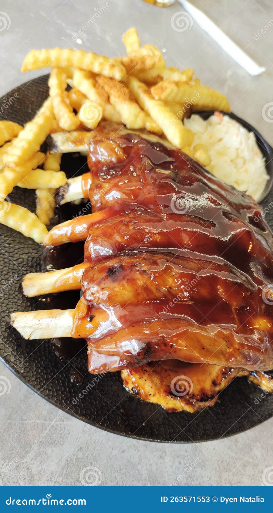 Smoky BBQ Pork Ribs stock image. Image of food, pork - 263571553