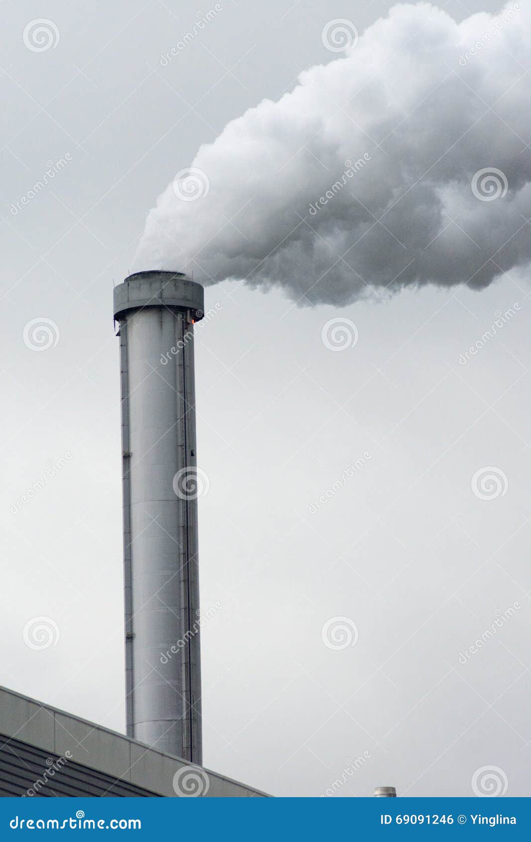 A smoky chimney stack stock photo. Image of factory, construction ...